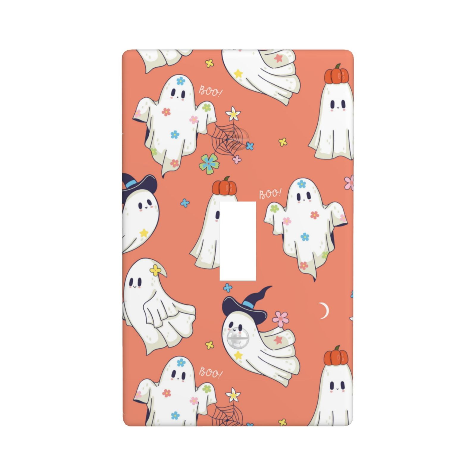 TEQUAN Toggle Light Switch Wall Plate, Magical Cute Happy Ghosts ...
