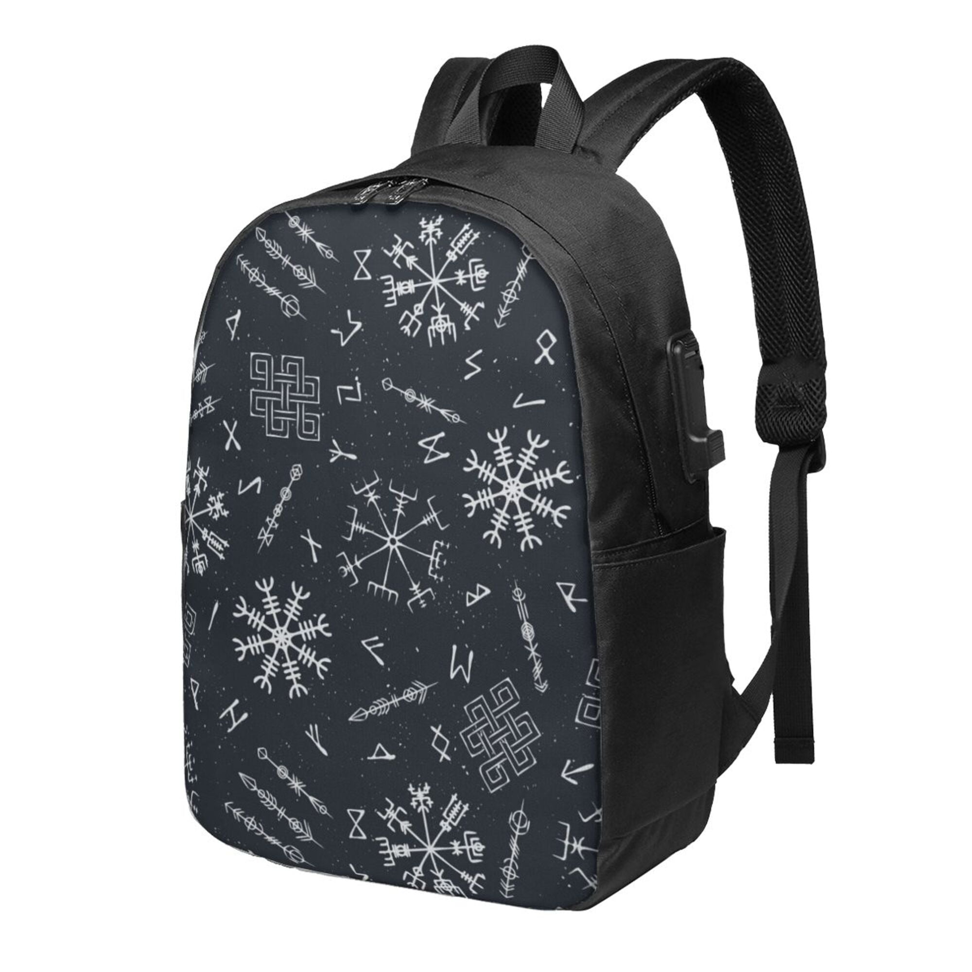 TEQUAN Travel Laptop Backpack, Viking Runes Occult Symbols Prints ...