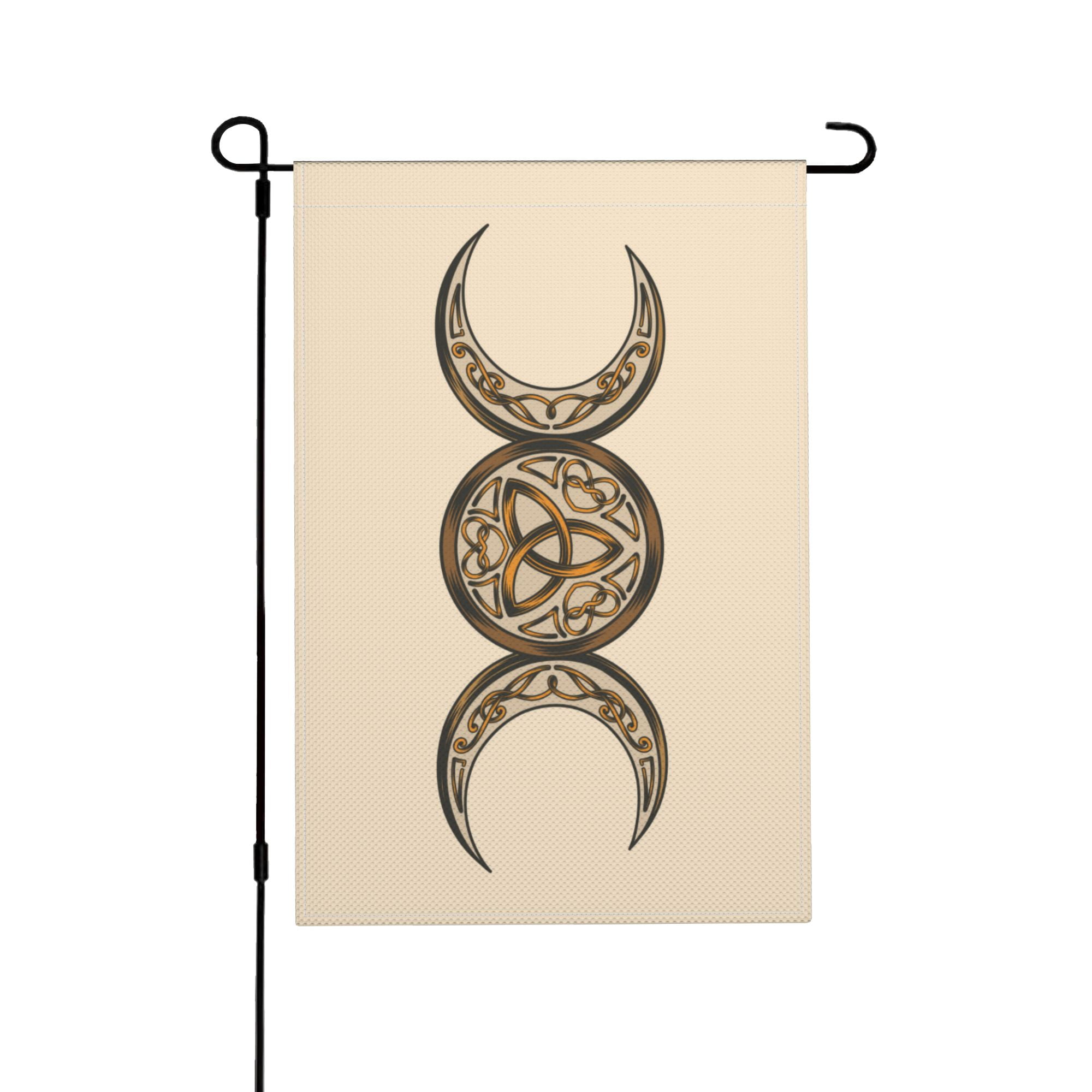 TEQUAN Triple Moon Goddess Witchcraft Garden Flags, 18 x 12 inch Double ...