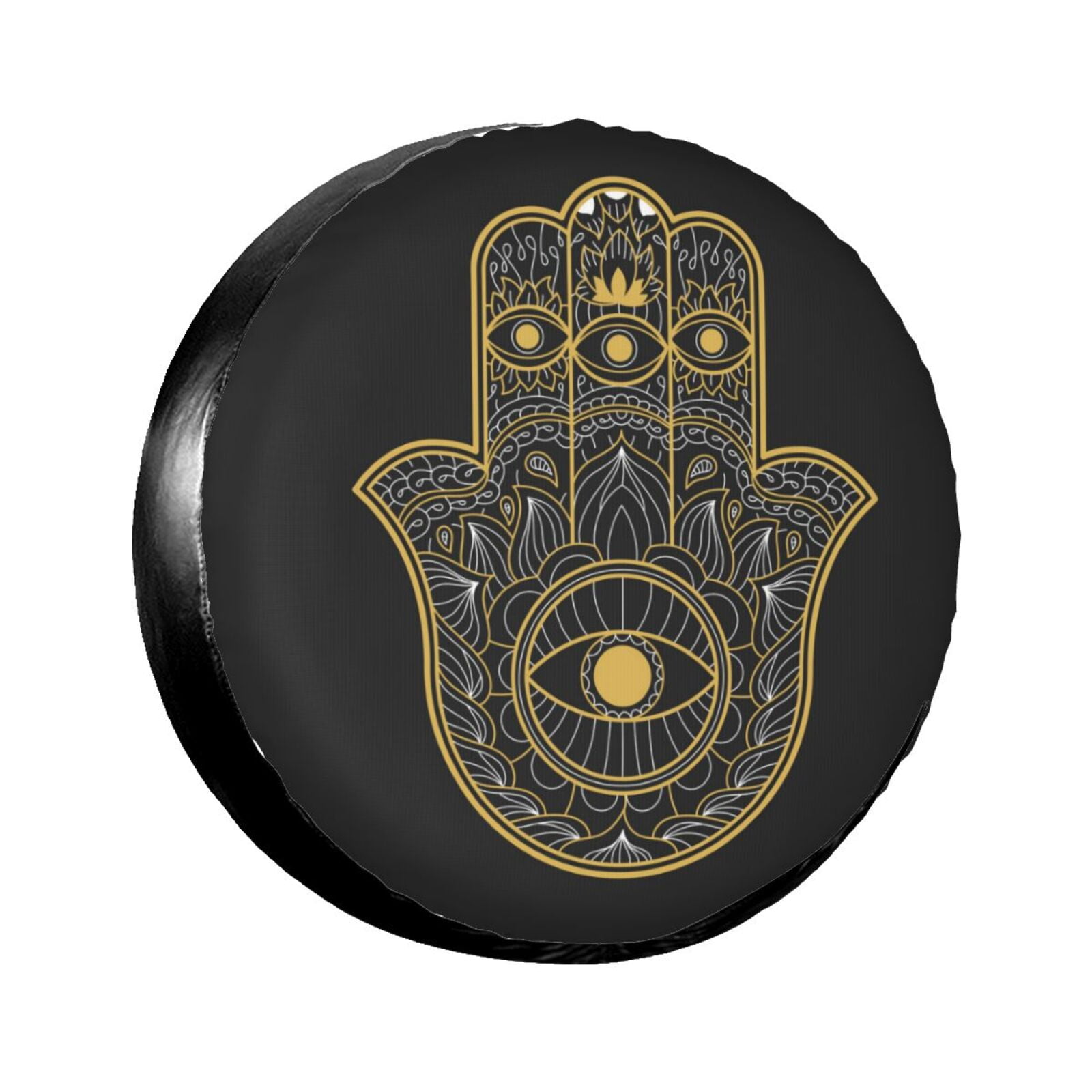 TEQUAN Universal Waterproof Spare Tire Cover, Dustproof Sun Protection Fatima Evil Eye Hamsa ...