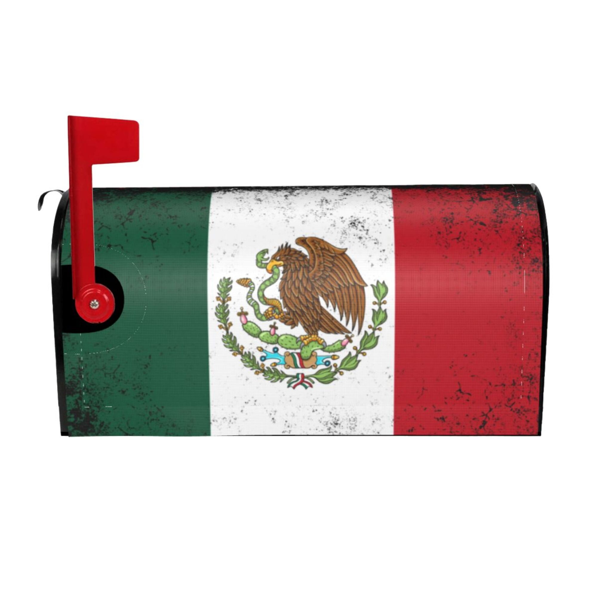 TEQUAN Vintage Mexico Flag Magnetic Mailbox Cover, Mailbox Wraps Large ...