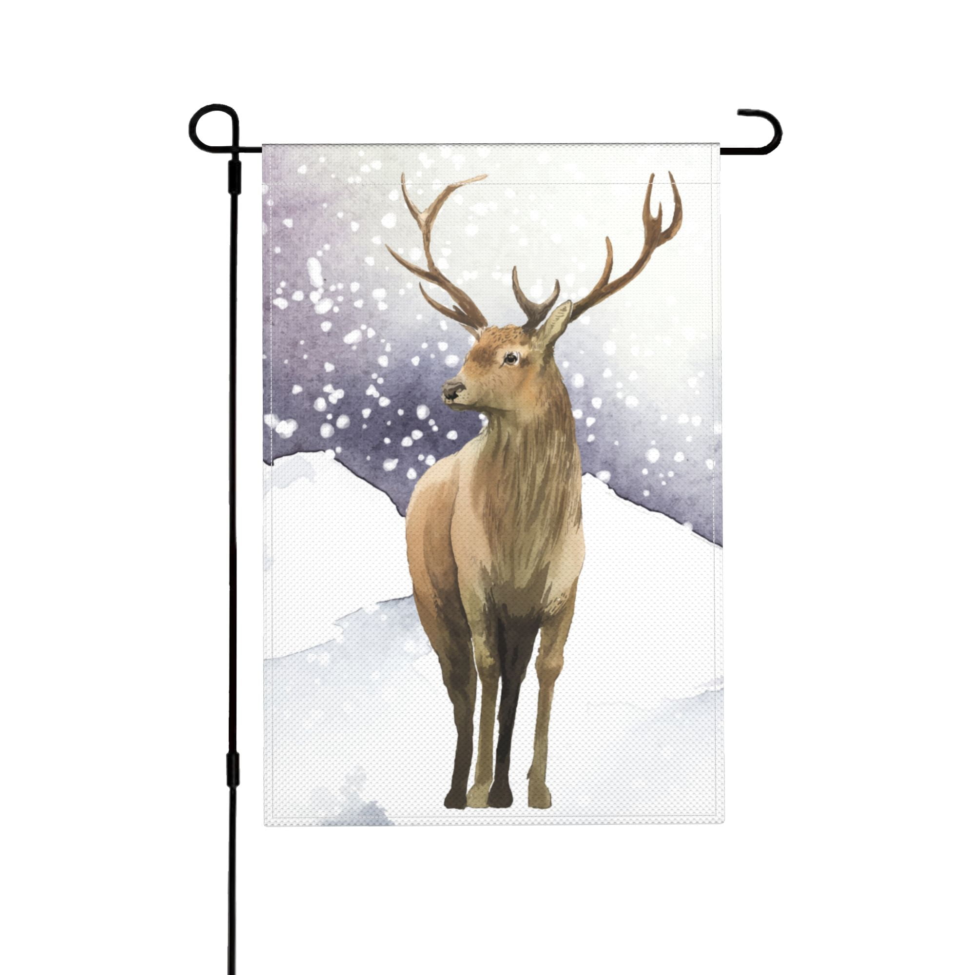 TEQUAN Watercolor Deer Cartoon Animals Garden Flags, 18 x 12 inch ...