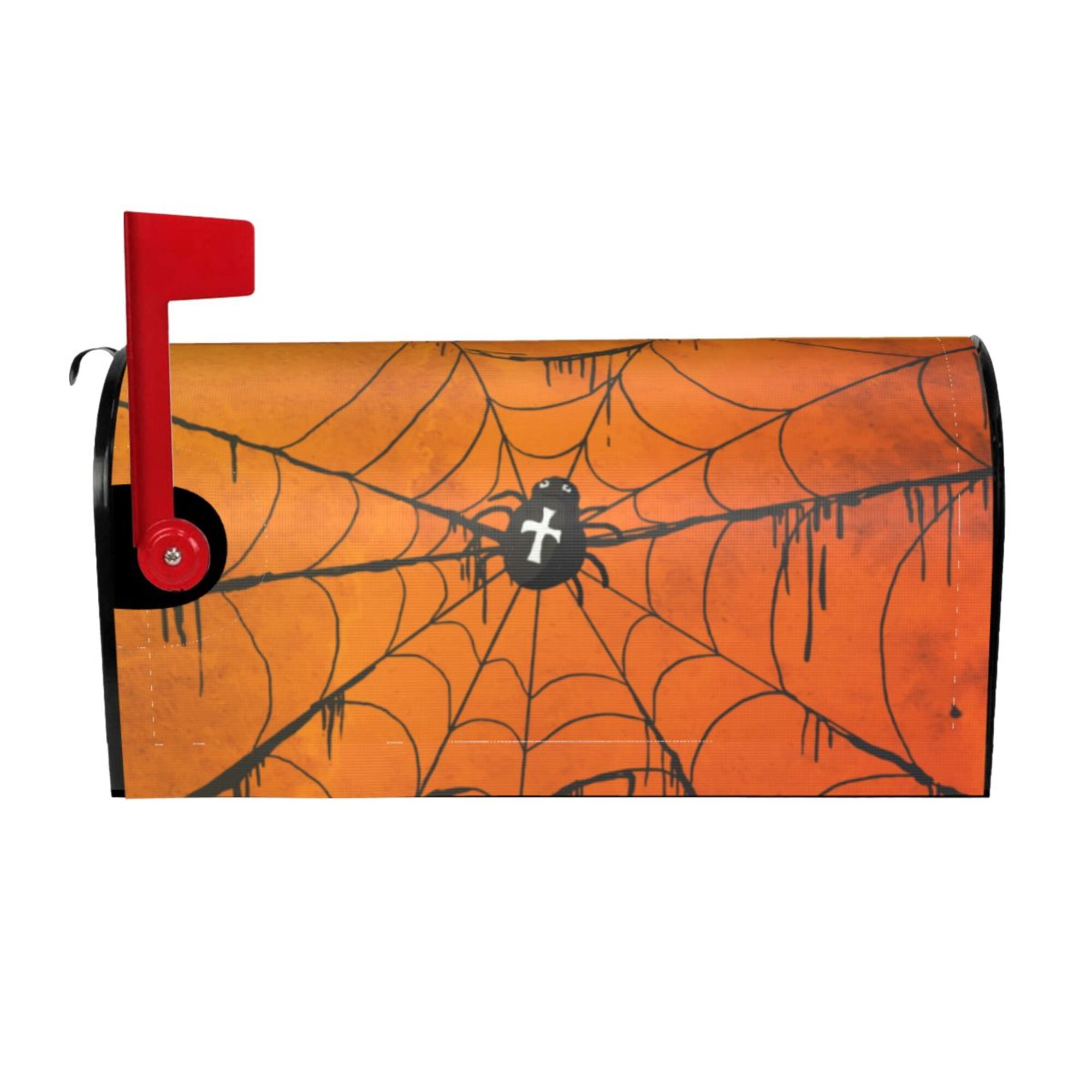 TEQUAN Watercolor Spider Web Halloween Magnetic Mailbox Cover, Mailbox ...