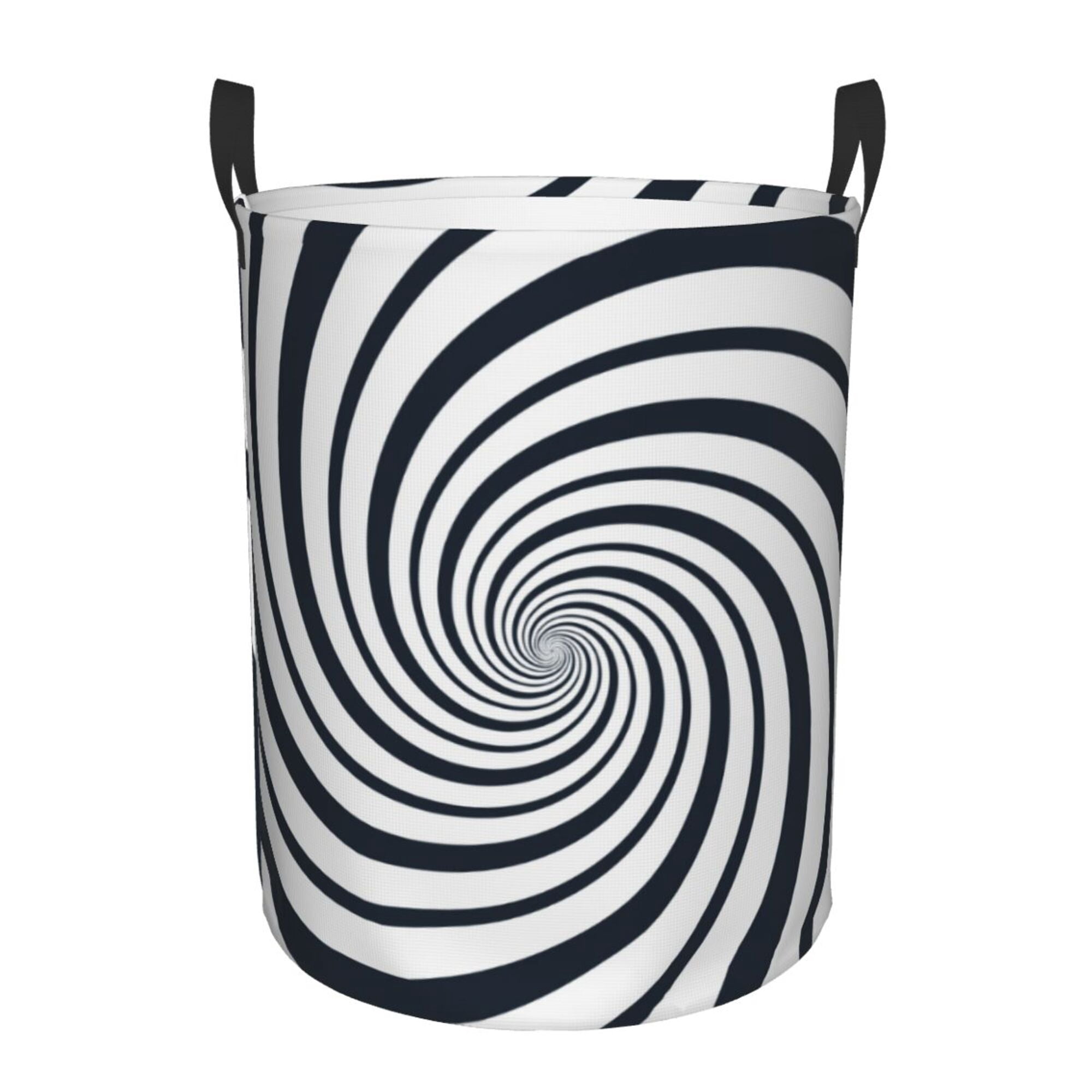 TEQUAN Waterproof Laundry Hampers, 3D Spiral Circle Illusion Pattern ...