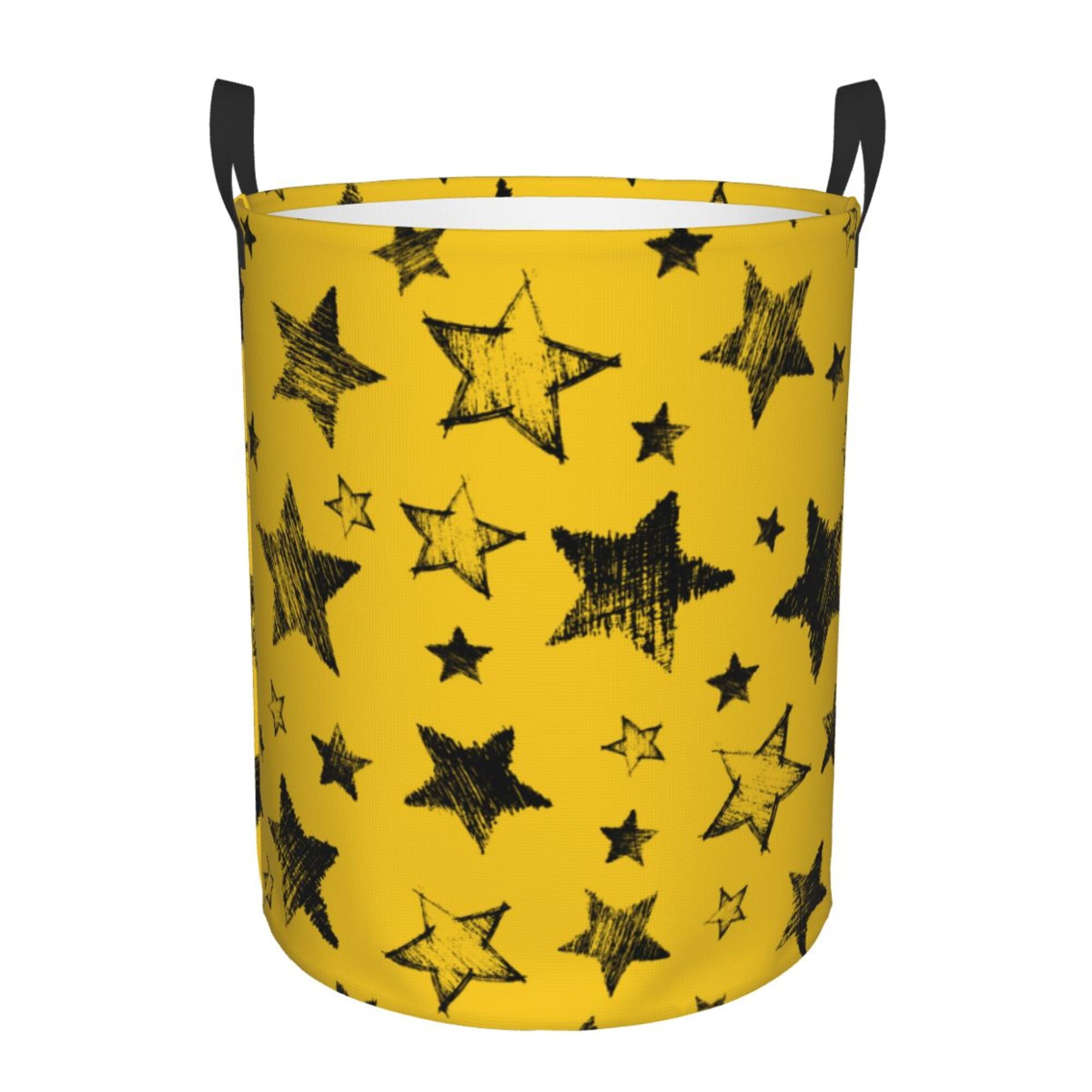 TEQUAN Waterproof Laundry Hampers, Abstract Grunge Stars Texture ...