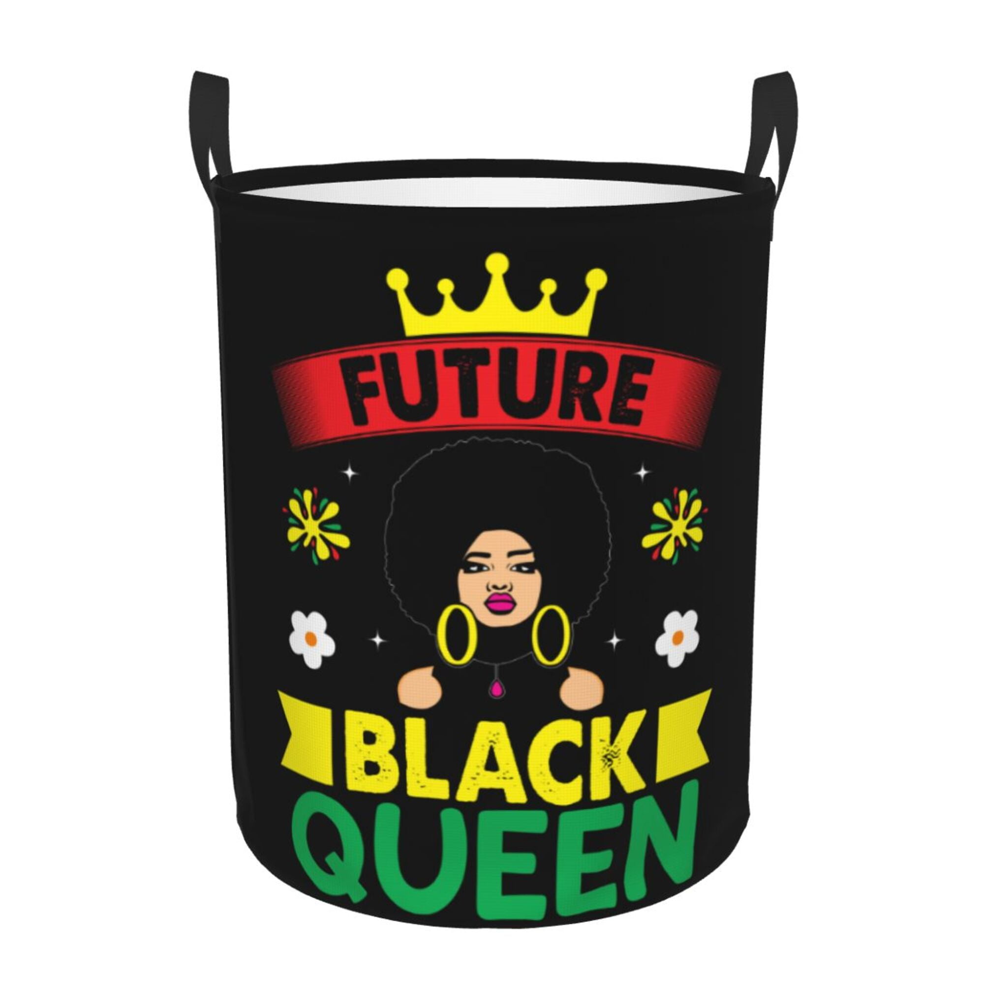 TEQUAN Waterproof Laundry Hampers, African Black Queen Pattern Clothes ...