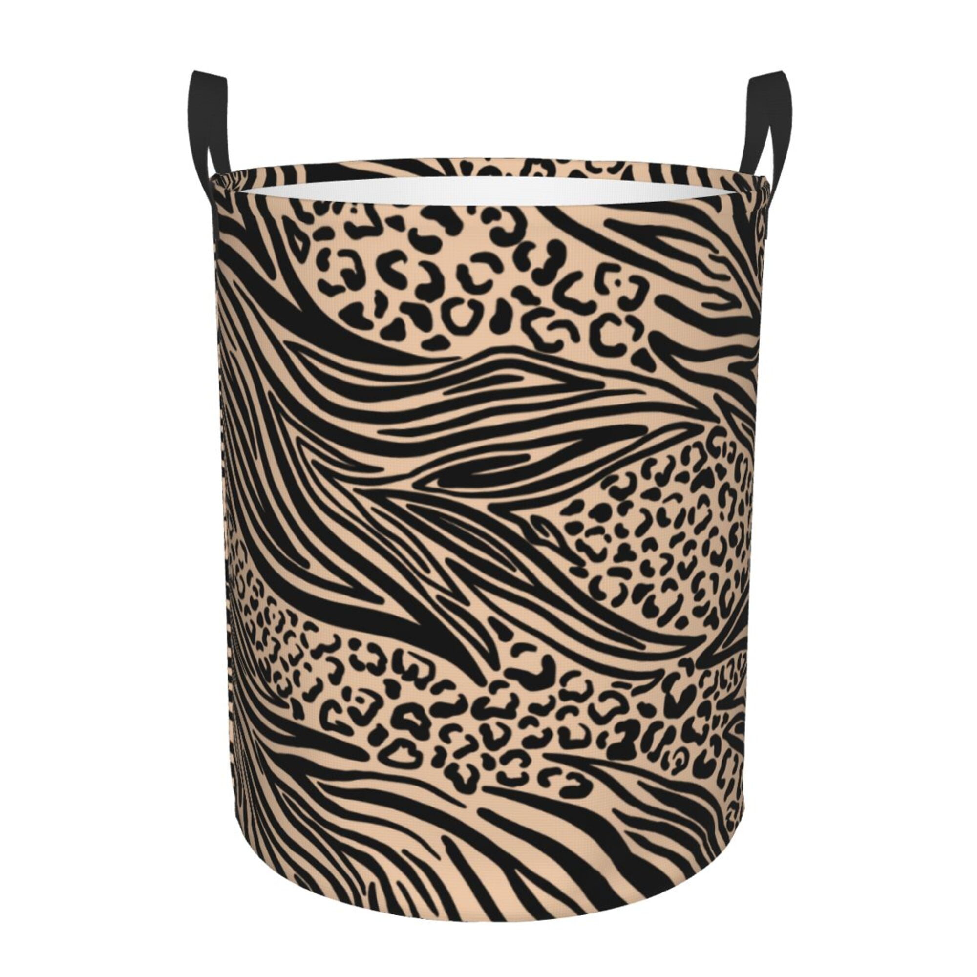 TEQUAN Waterproof Laundry Hampers, African Wild Animal Leopard Zebra ...