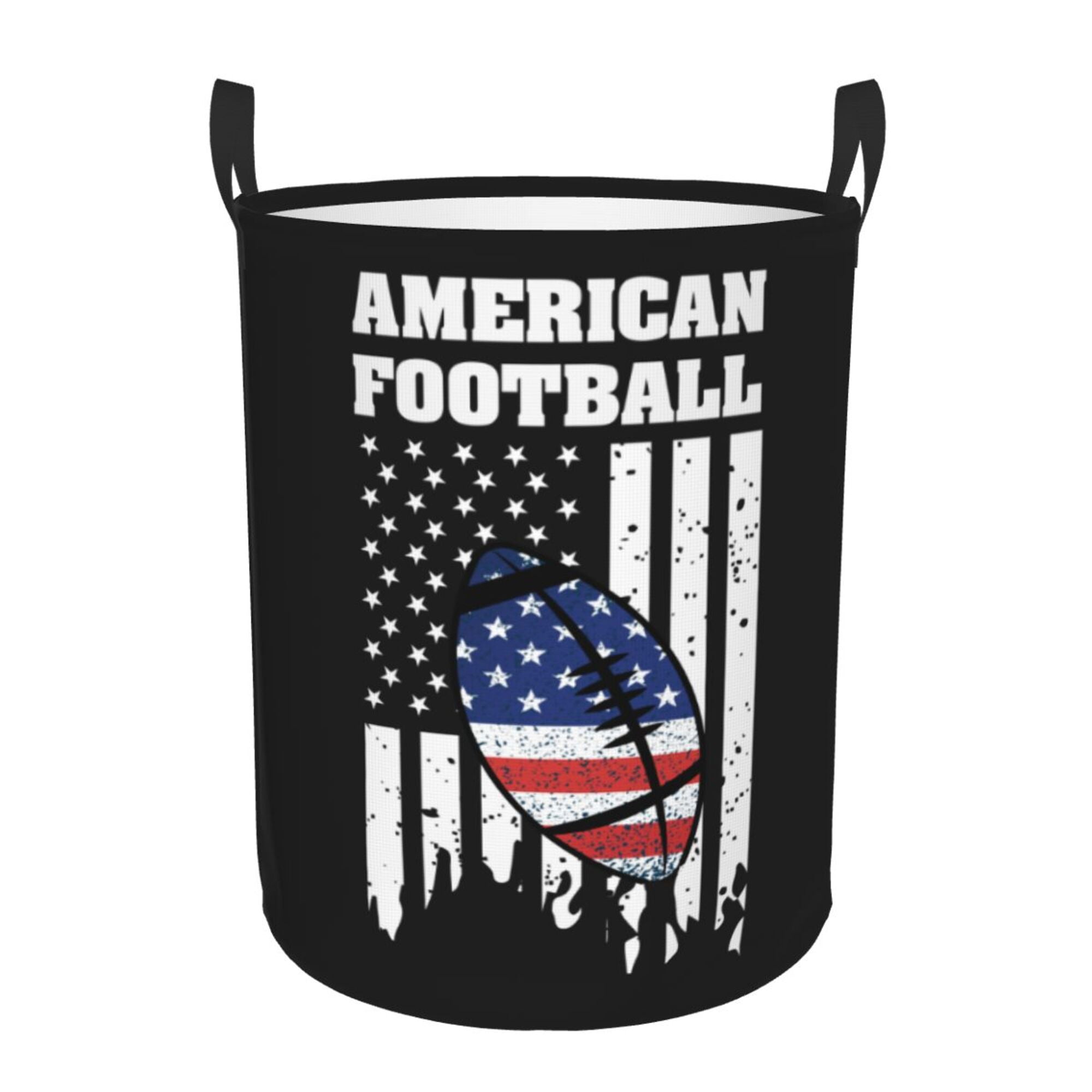 TEQUAN Waterproof Laundry Hampers, American Football Flag Pattern ...