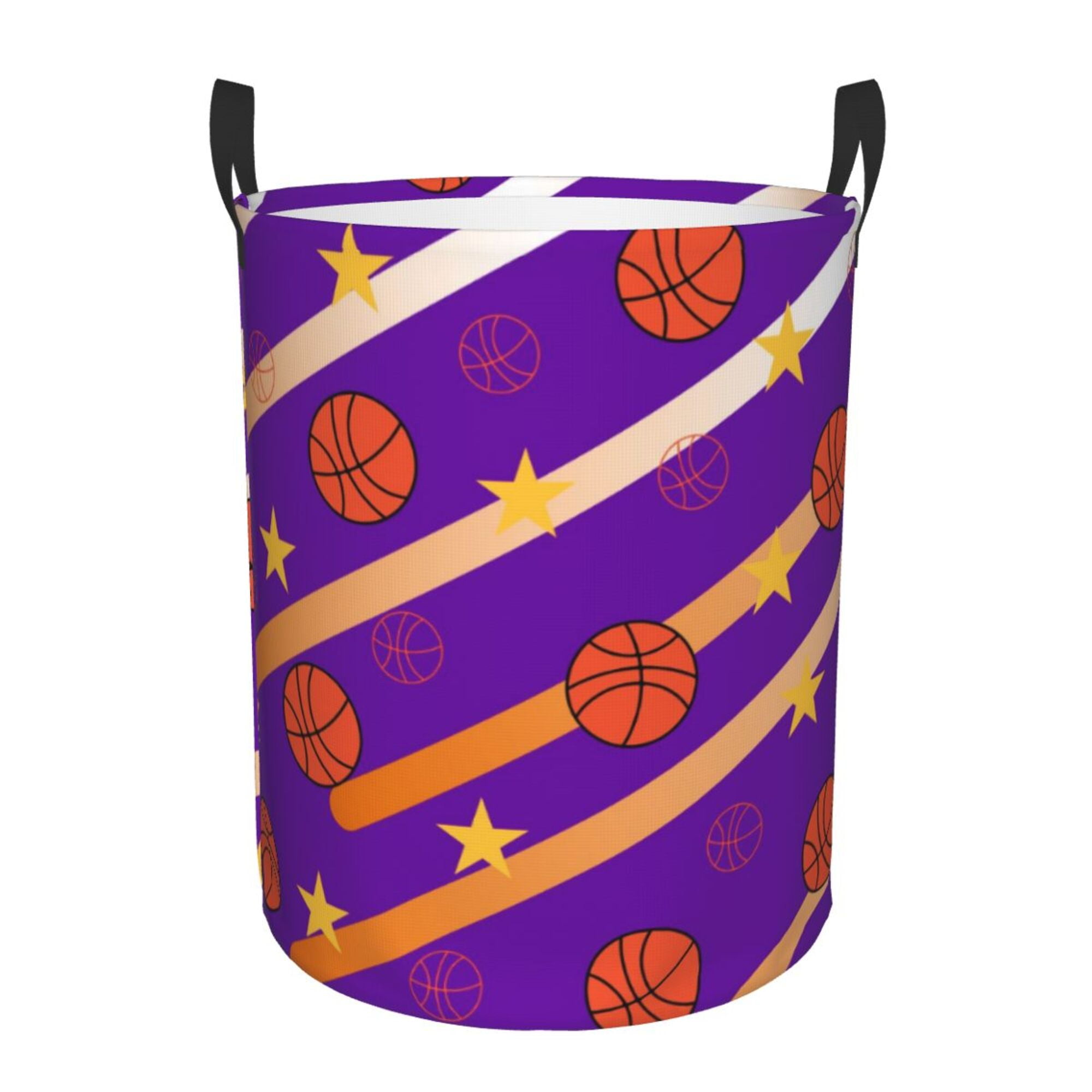 TEQUAN Waterproof Laundry Hampers, Basketball Game Sports Pattern ...