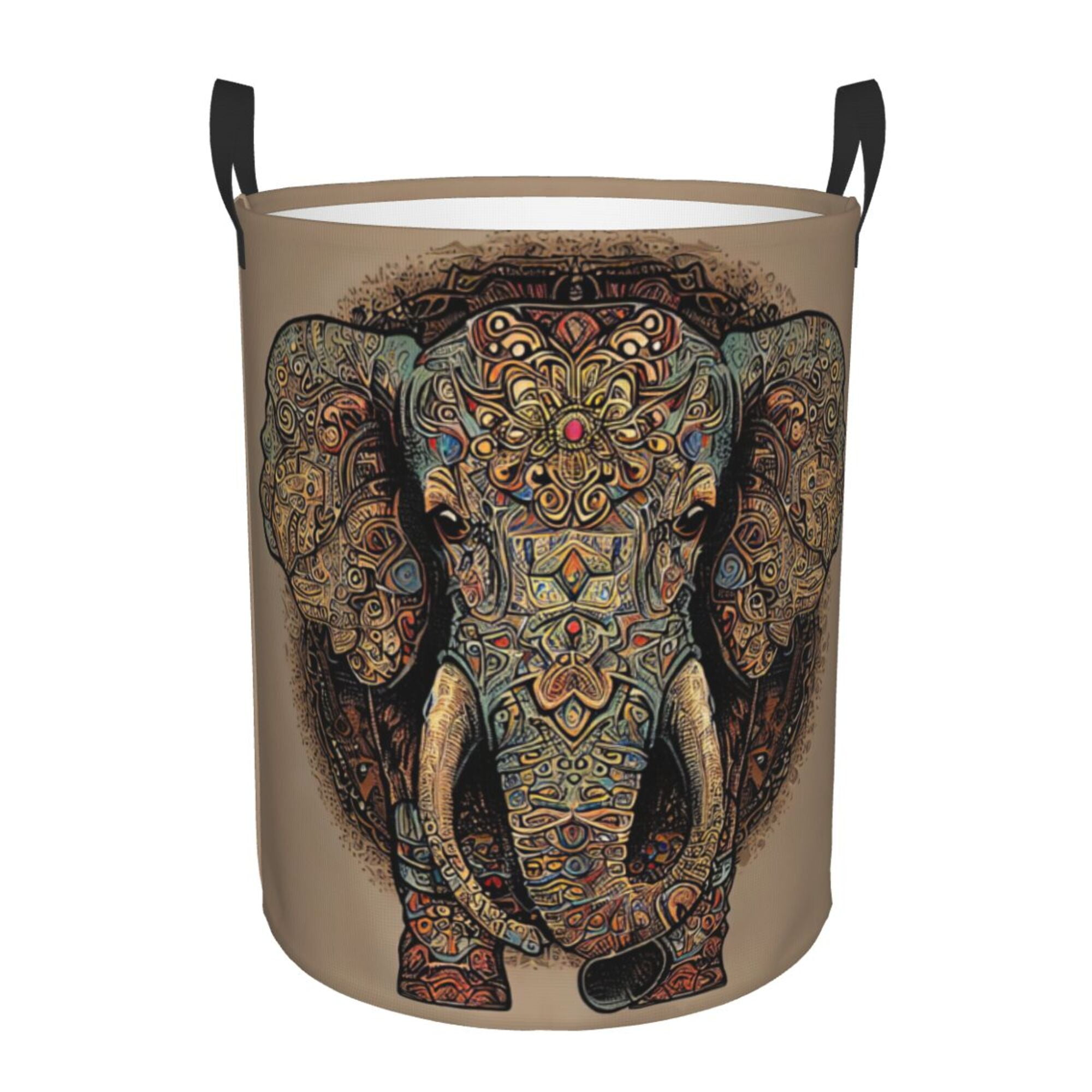 TEQUAN Waterproof Laundry Hampers, Bohemia Mandala Elephant Pattern ...