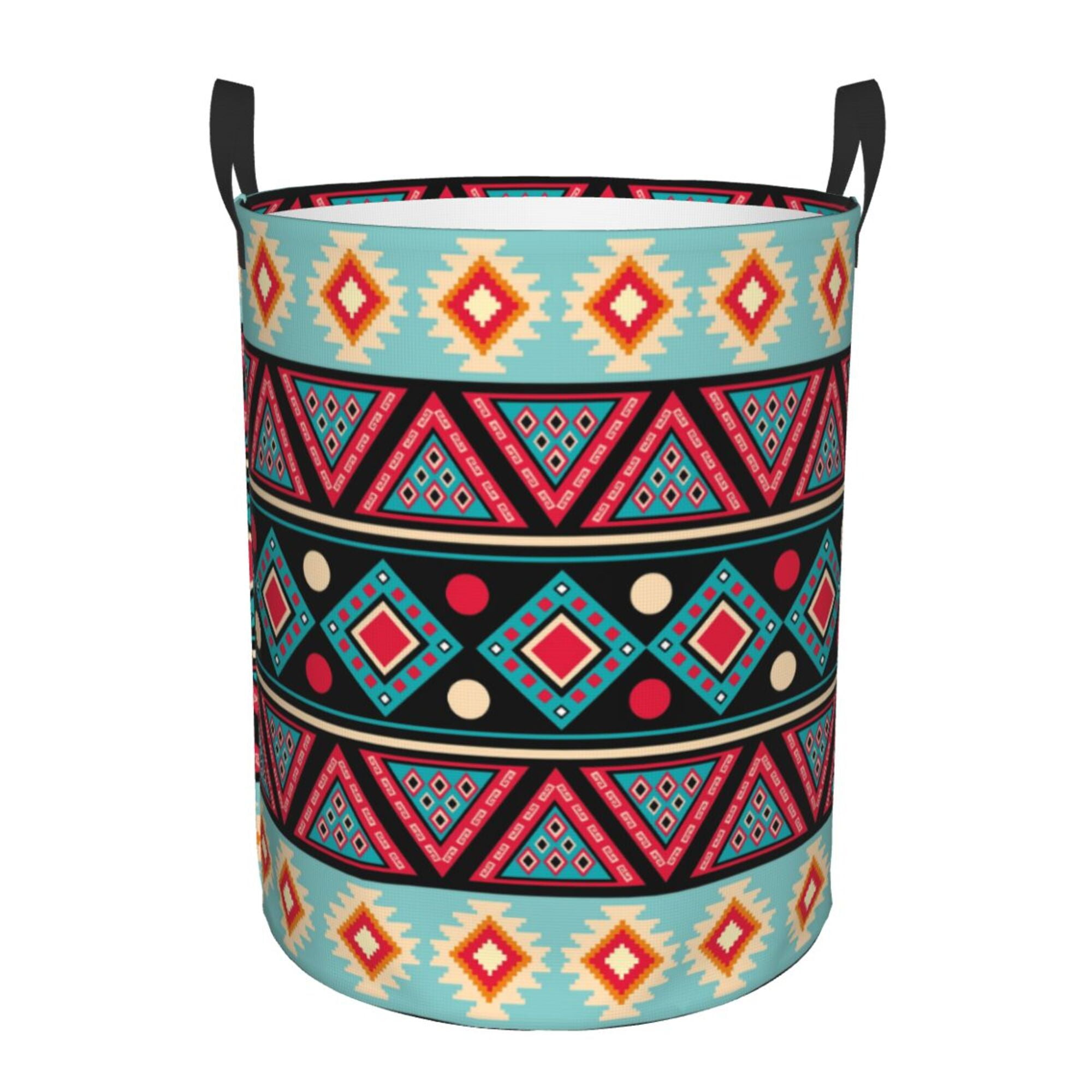 TEQUAN Waterproof Laundry Hampers, Bohemian Southwestern Native Retro Pattern Clothes Storage ...