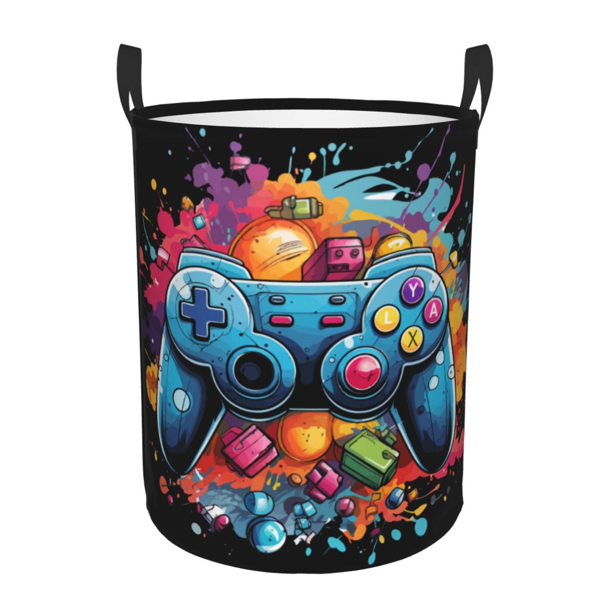 TEQUAN Waterproof Laundry Hampers, Cartoon Funny Game Controller ...