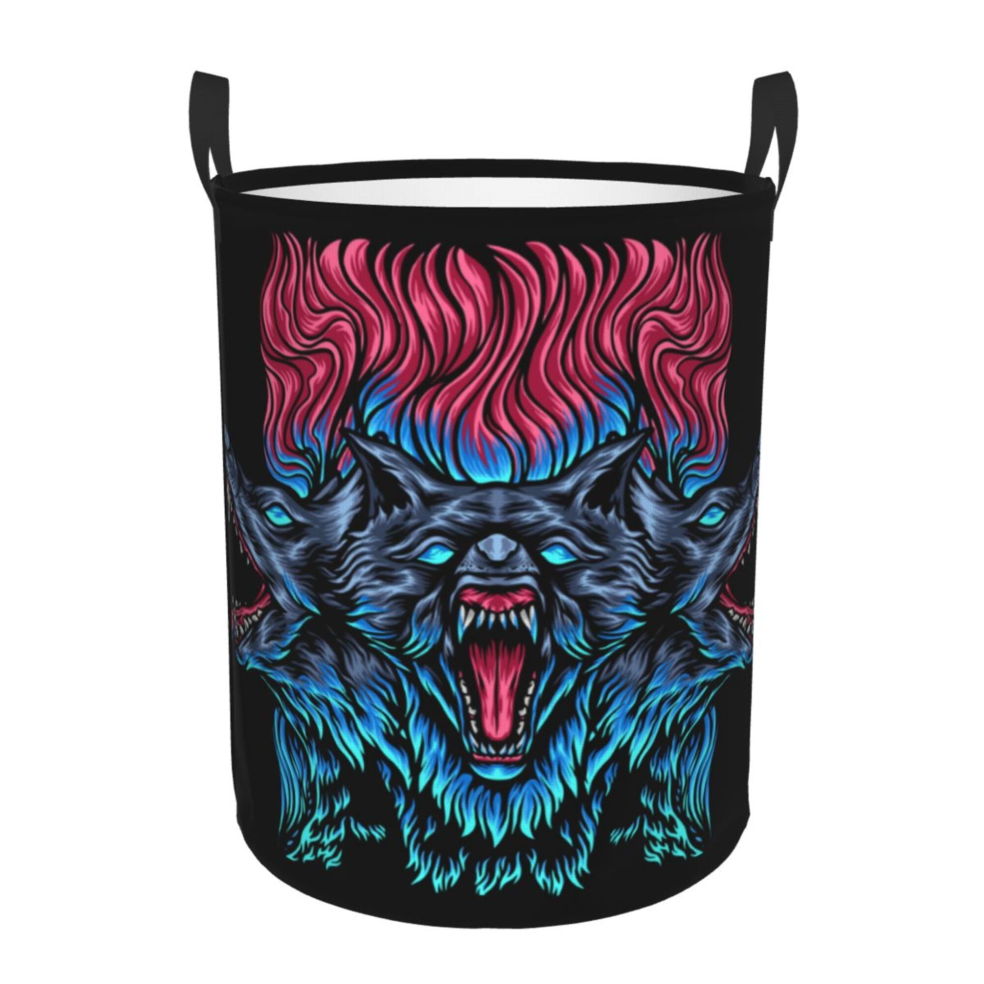 TEQUAN Waterproof Laundry Hampers, Cartoon Monster Cerberus Pattern ...