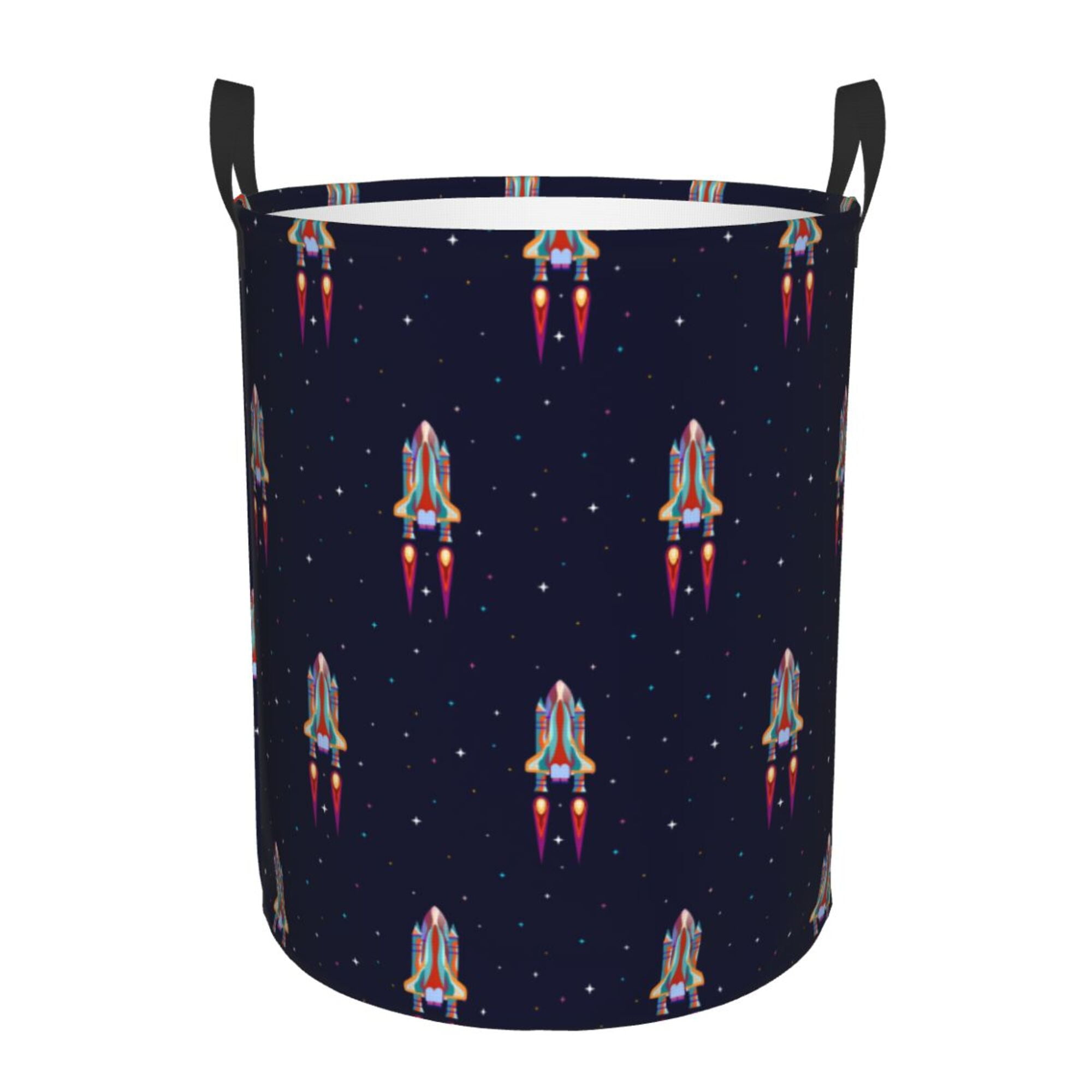 TEQUAN Waterproof Laundry Hampers, Cartoon Rockets Spaceship Pattern ...