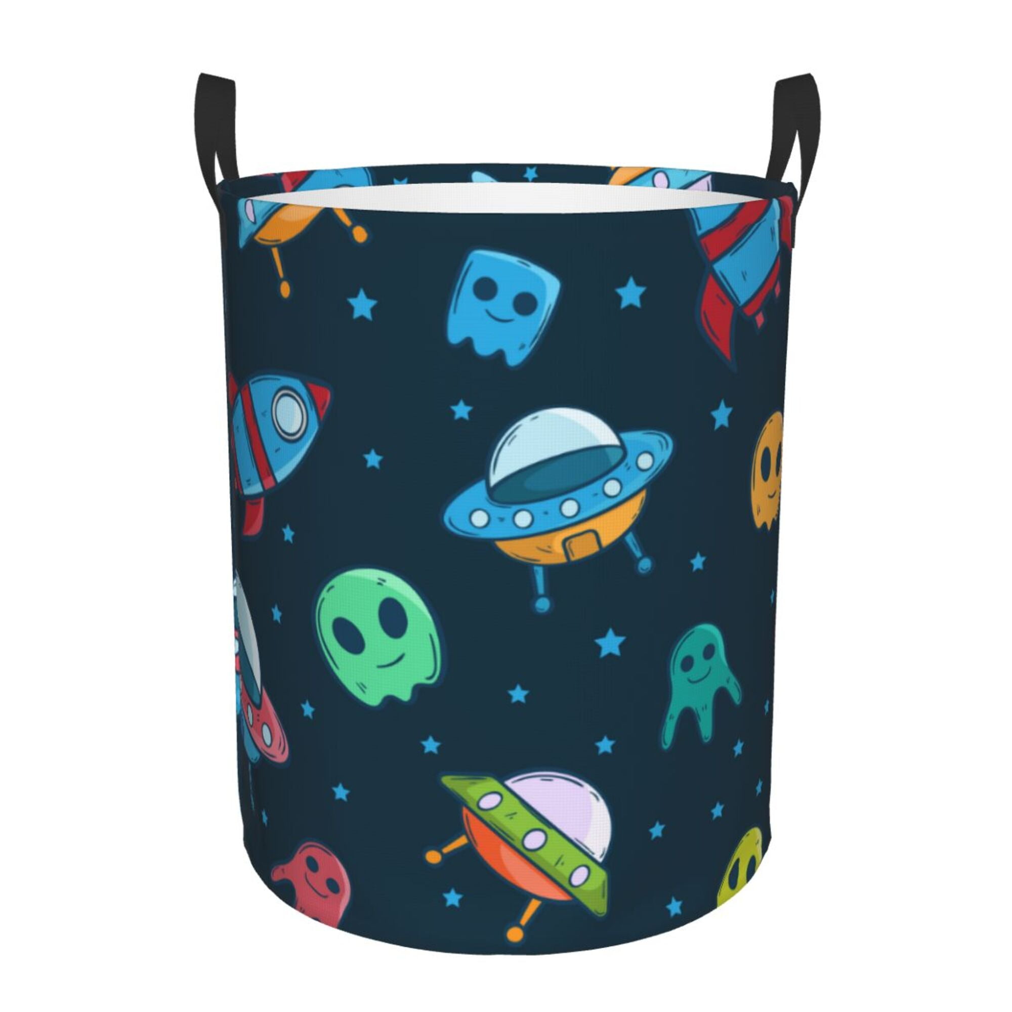 TEQUAN Waterproof Laundry Hampers, Cartoon UFO Spaceship Rockets ...