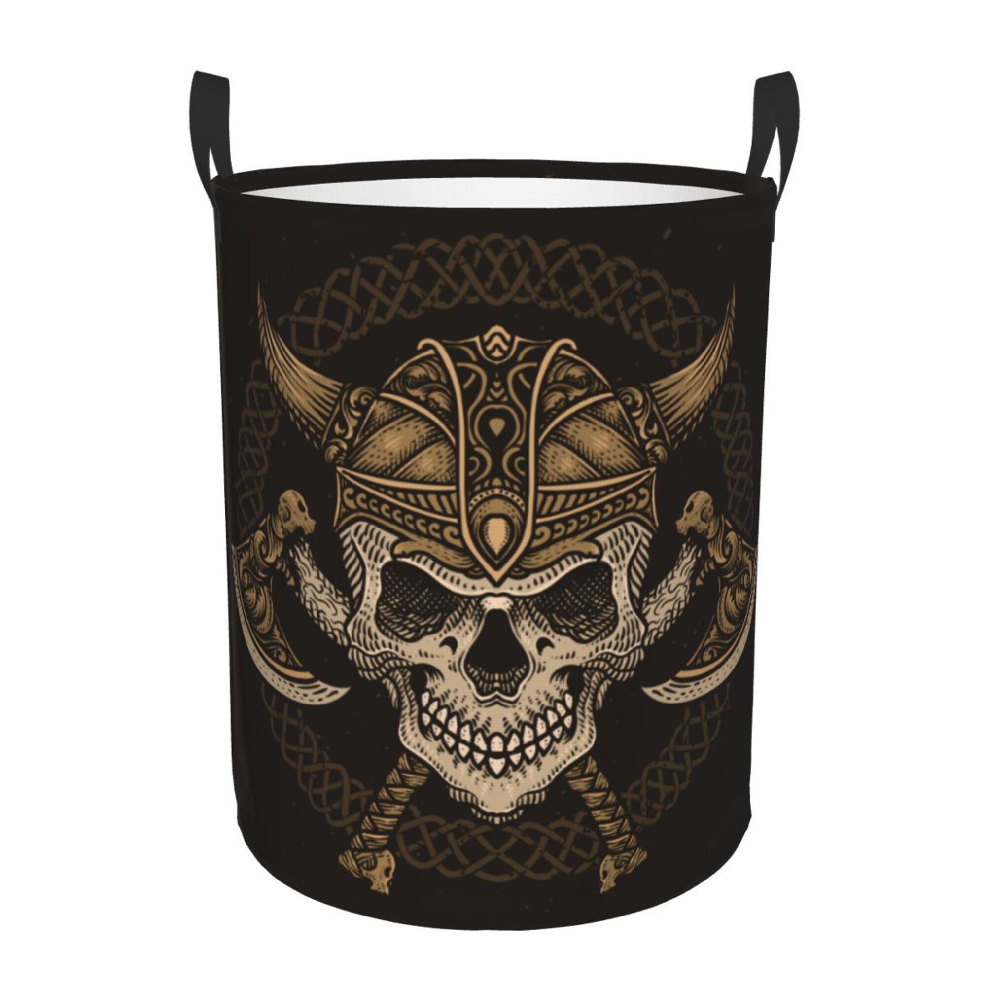TEQUAN Waterproof Laundry Hampers, Cartoon Viking Skull Pattern Clothes ...