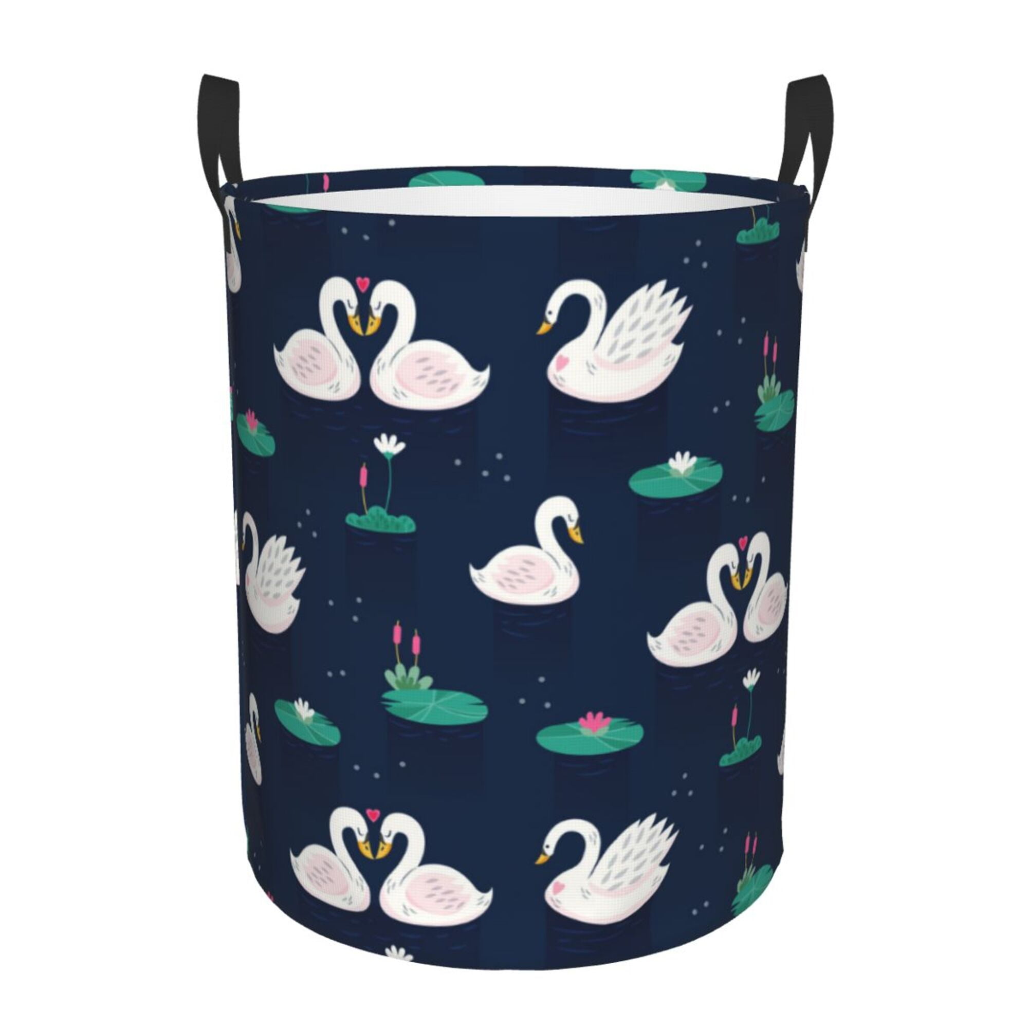TEQUAN Waterproof Laundry Hampers, Cute Bird Swan Animals Pattern ...