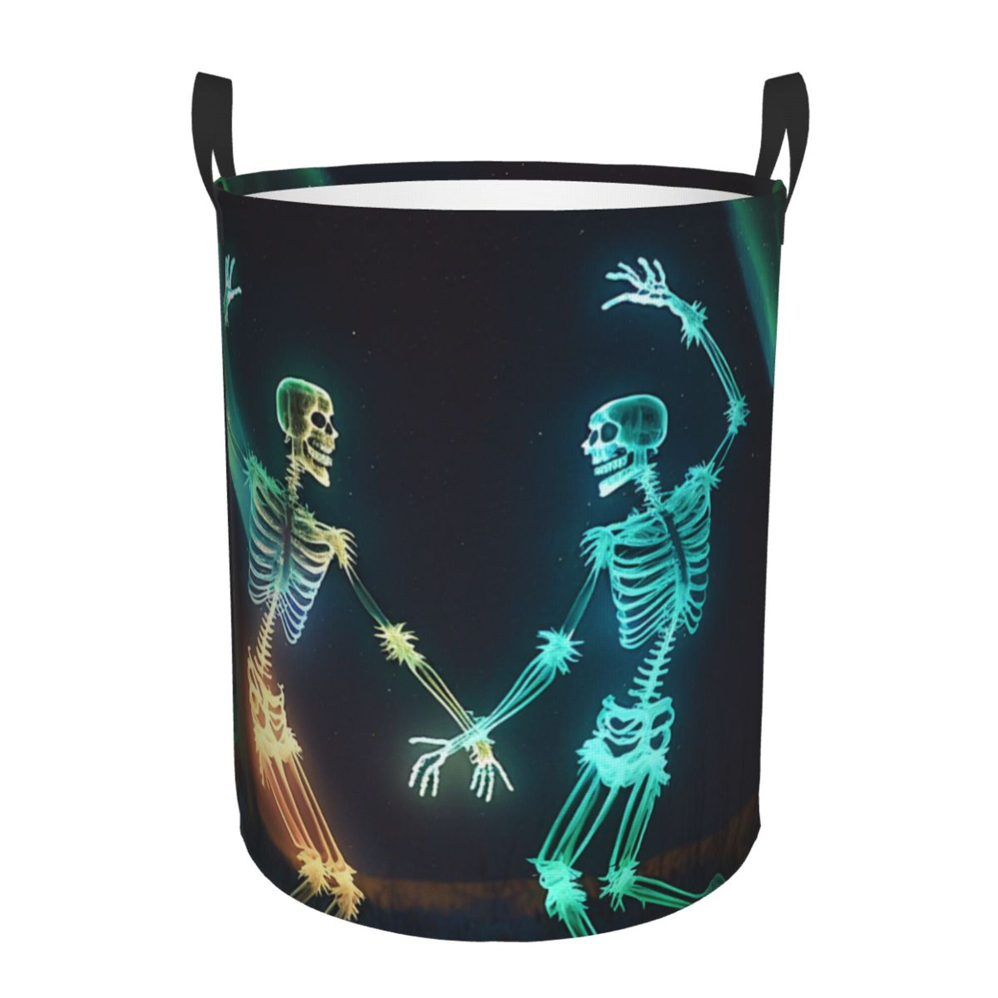 TEQUAN Waterproof Laundry Hampers, Dancing Skeletons Couple Pattern ...