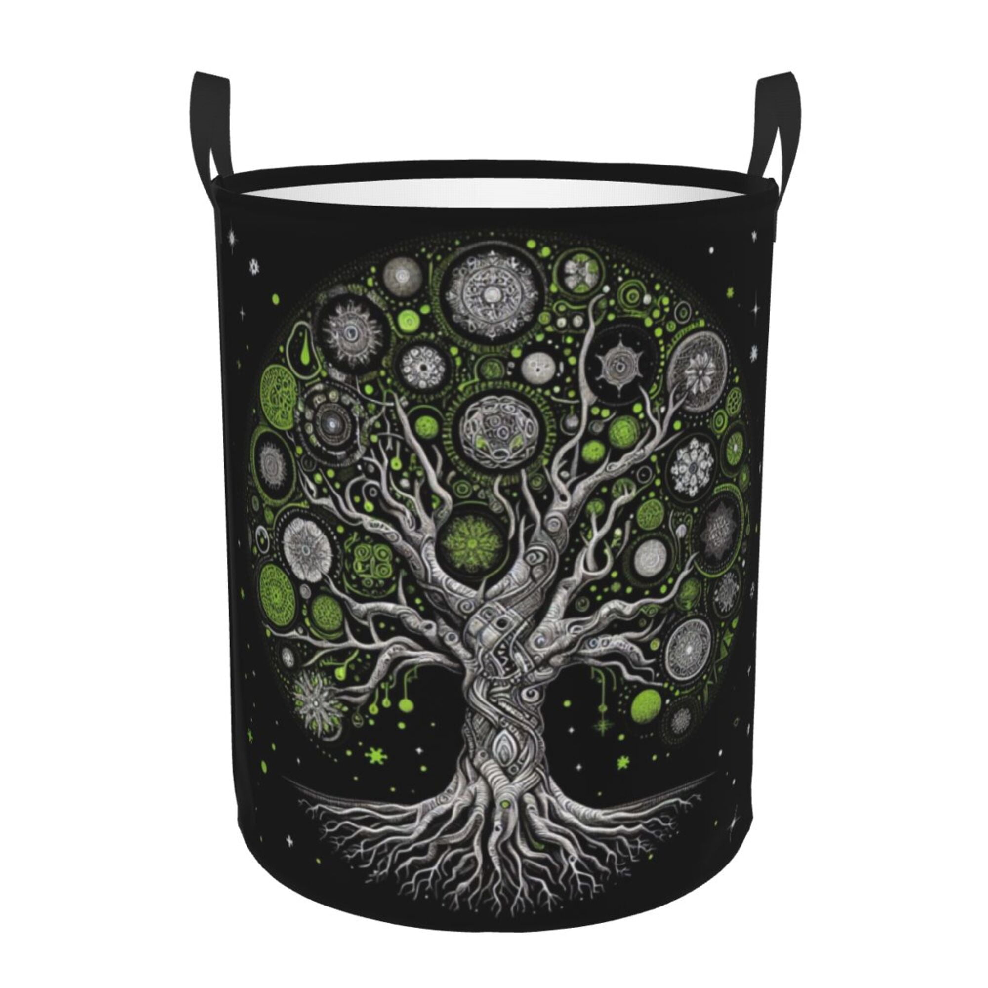 TEQUAN Waterproof Laundry Hampers, Fantasy Tree of Life Pattern Clothes ...