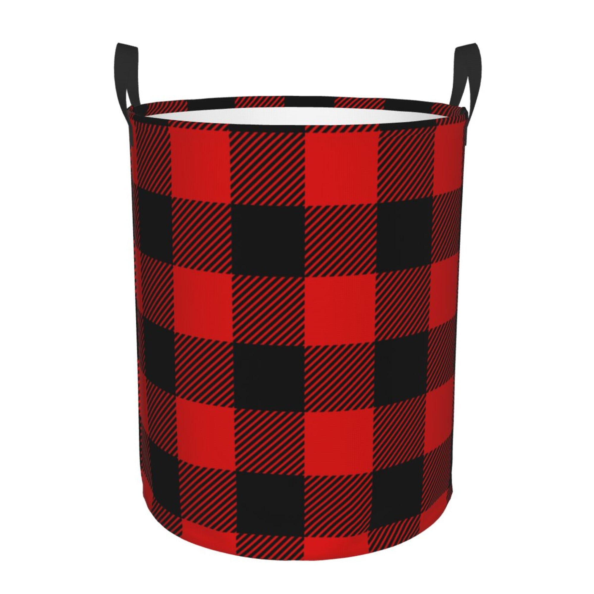 TEQUAN Waterproof Laundry Hampers, Fashion Red Black Plaid Pattern ...