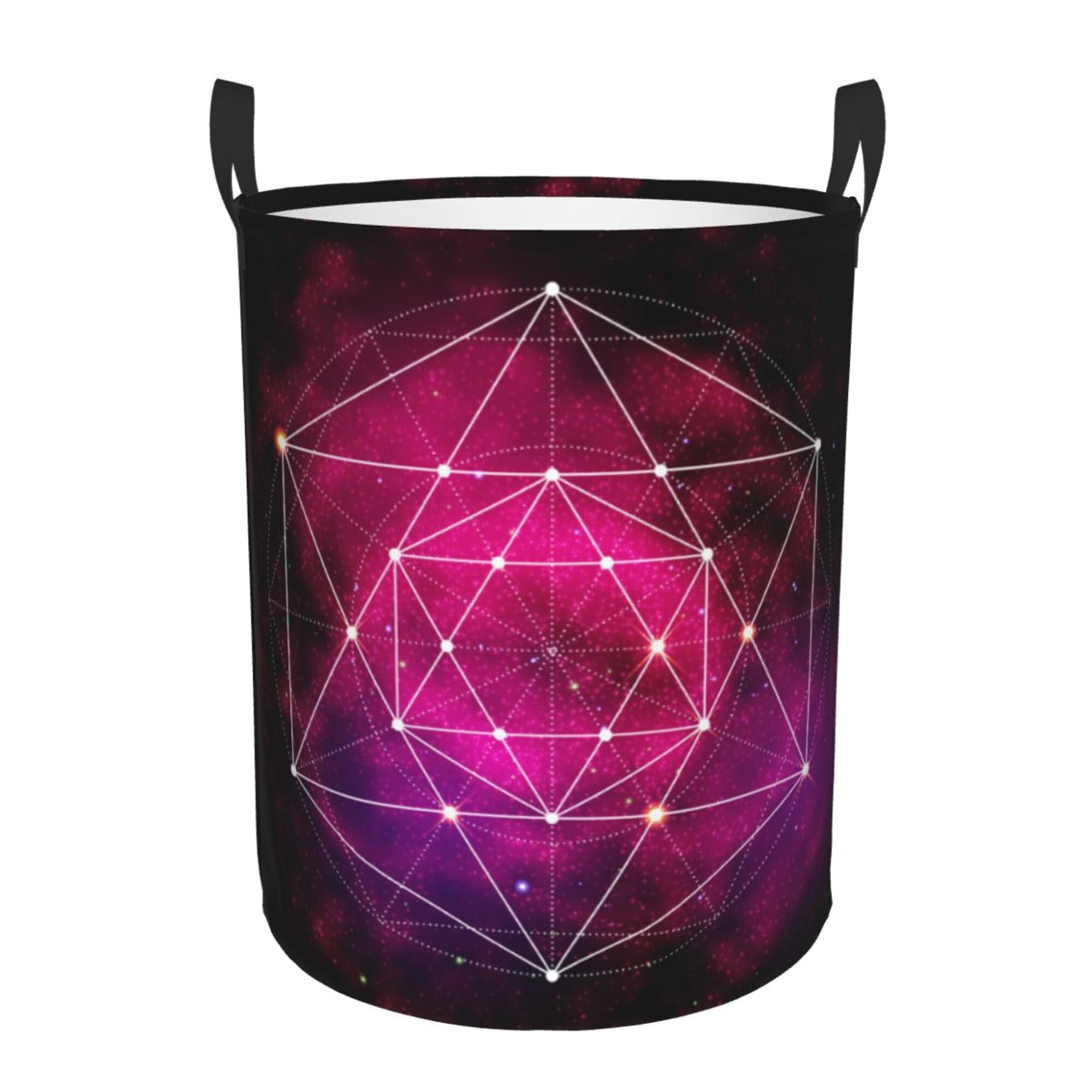 TEQUAN Waterproof Laundry Hampers, Flower of Life Geometry Pattern ...