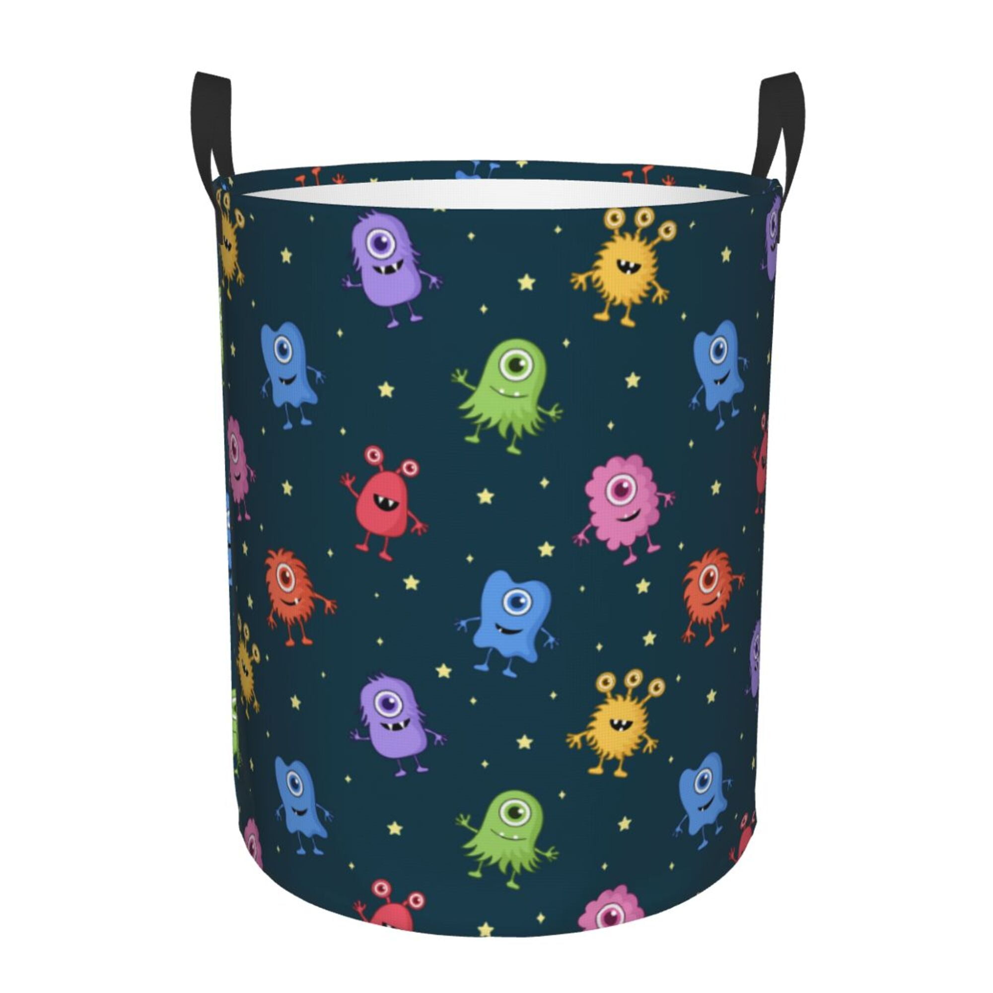 TEQUAN Waterproof Laundry Hampers, Funny Cartoon Alien Monsters Pattern ...