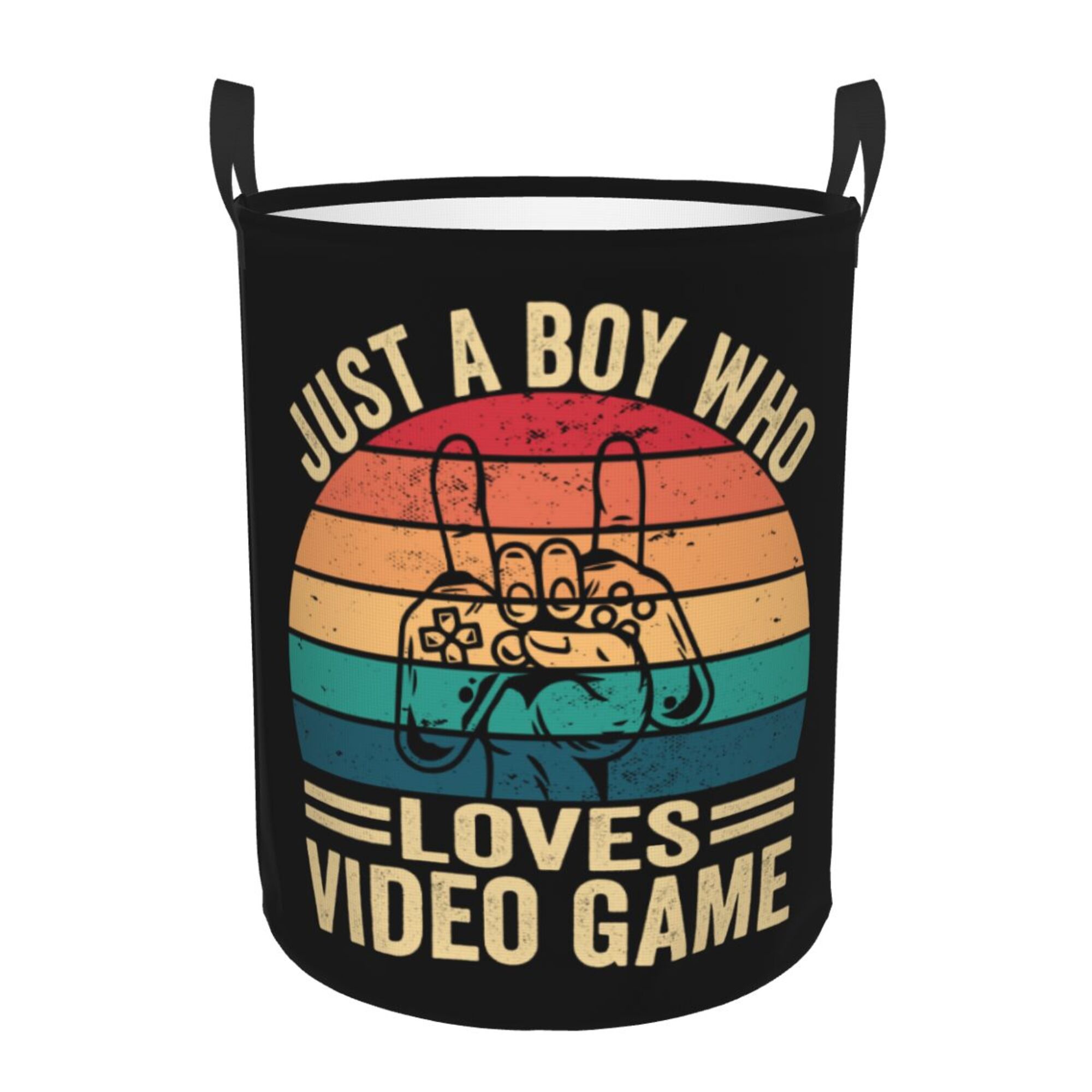 TEQUAN Waterproof Laundry Hampers, Funny Retro Video Games Pattern ...