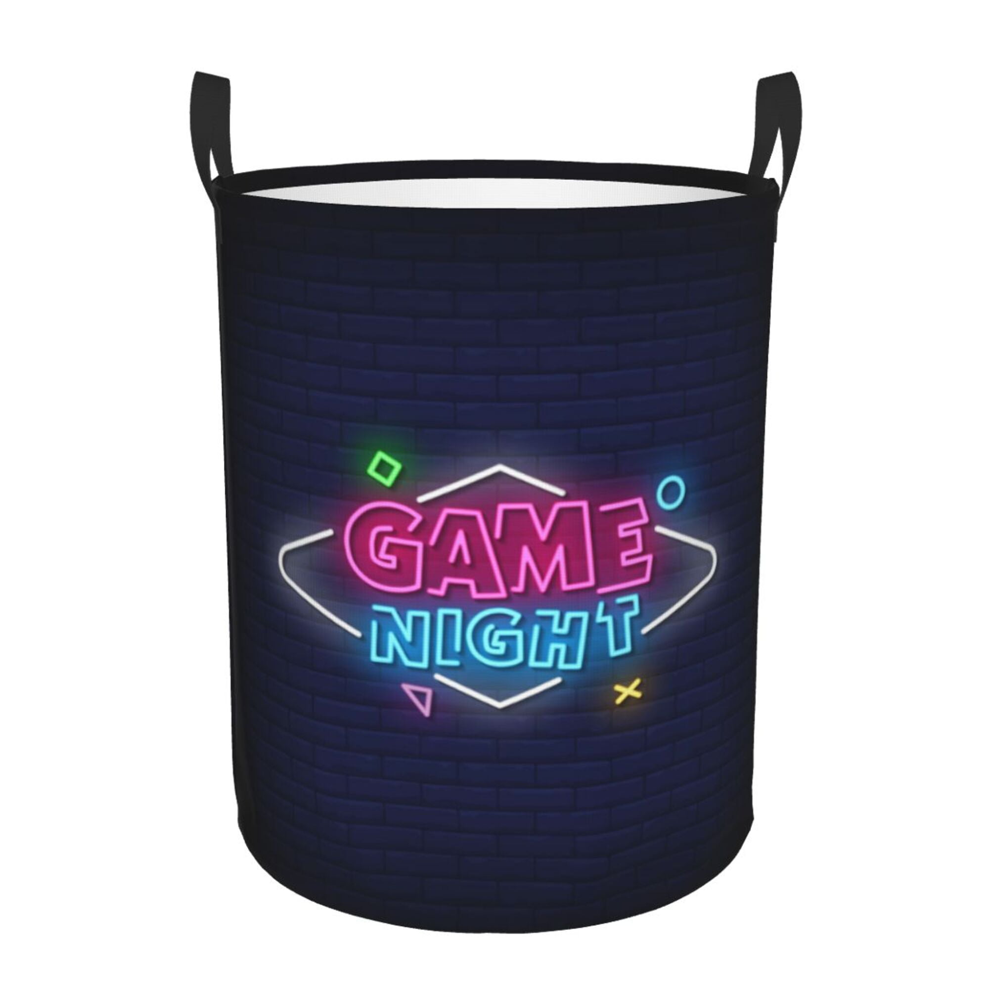 TEQUAN Waterproof Laundry Hampers, Game Night Neon Signs Pattern ...