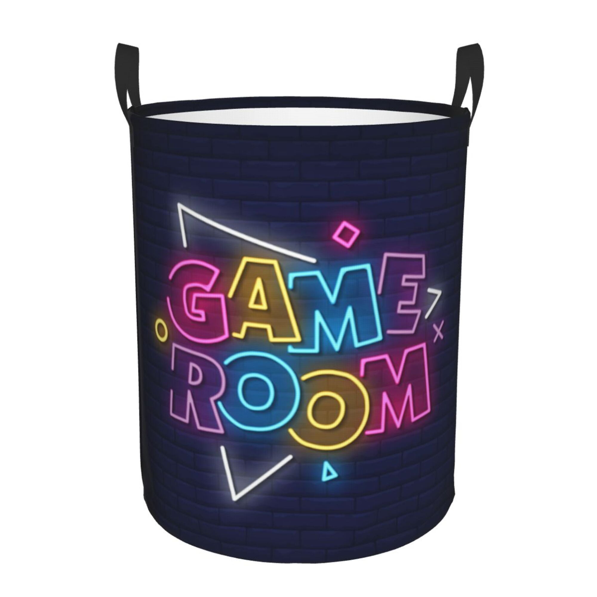 TEQUAN Waterproof Laundry Hampers, Game Room Neon Signs Pattern Clothes ...