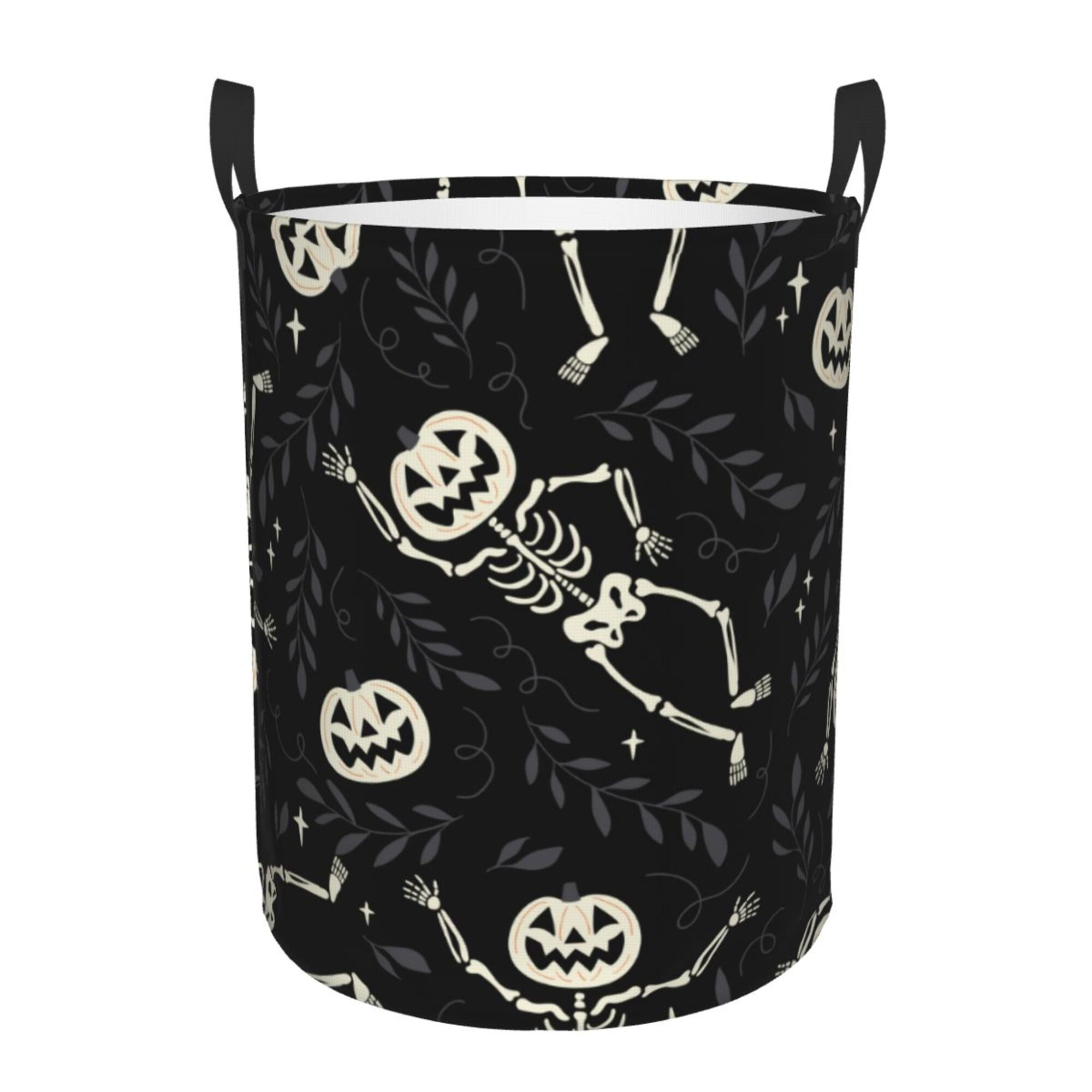 TEQUAN Waterproof Laundry Hampers, Halloween Funny Pumpkin Skeletons ...