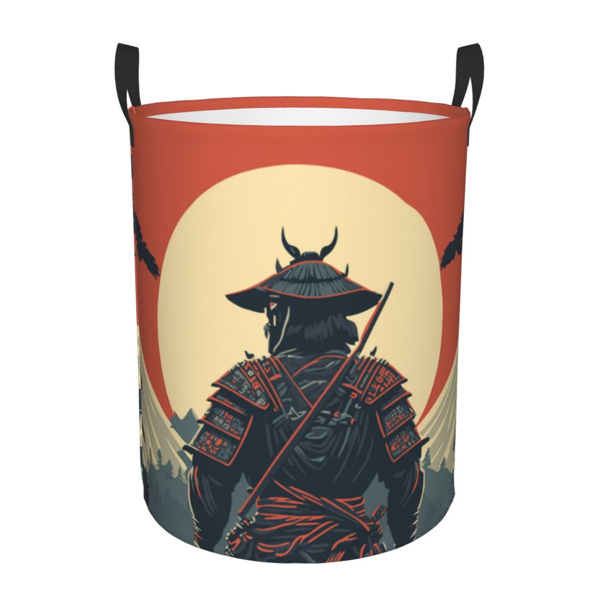 TEQUAN Waterproof Laundry Hampers, Japanese Samurai Sunset Pattern ...
