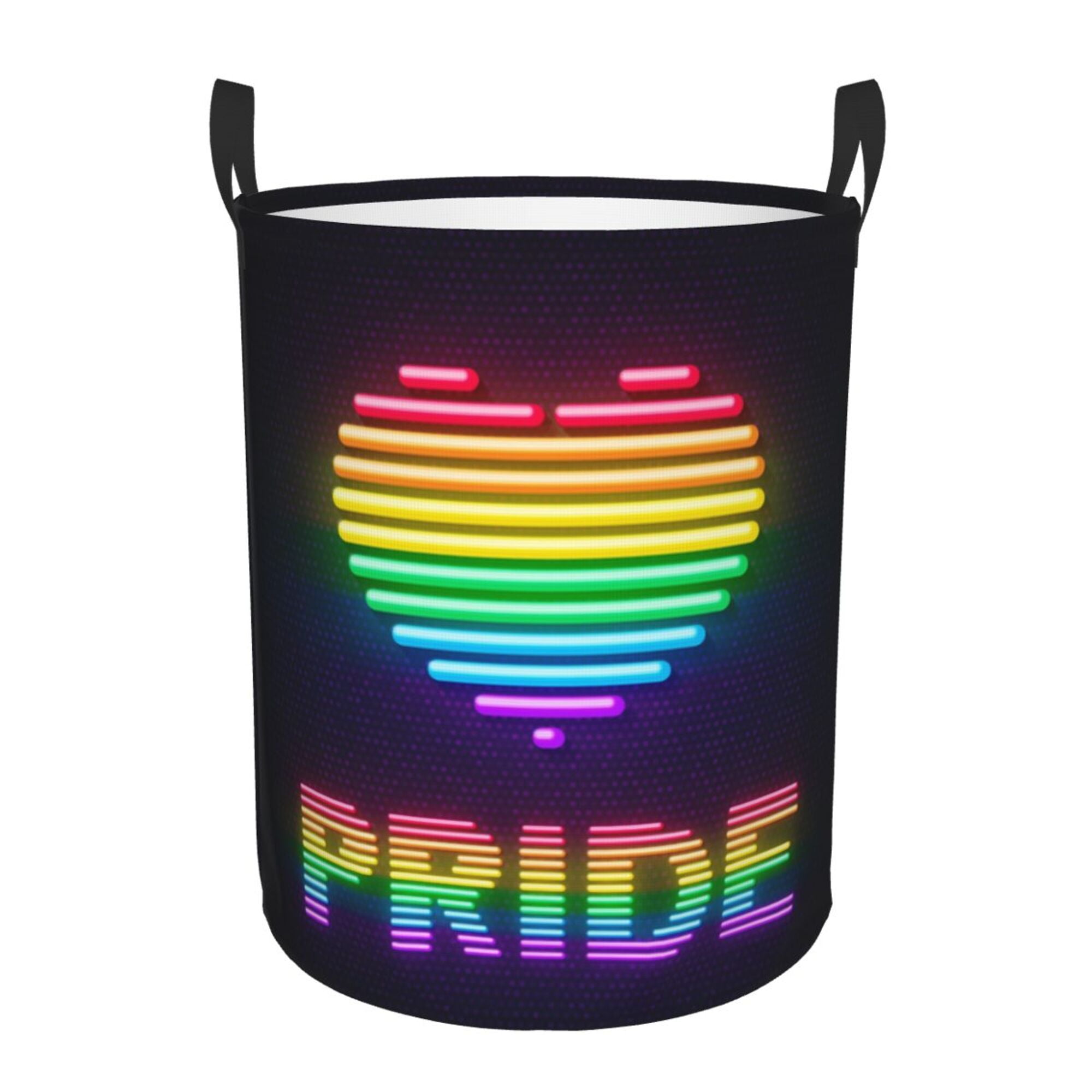 TEQUAN Waterproof Laundry Hampers, Neon Heart Lgbt Pride Pattern ...