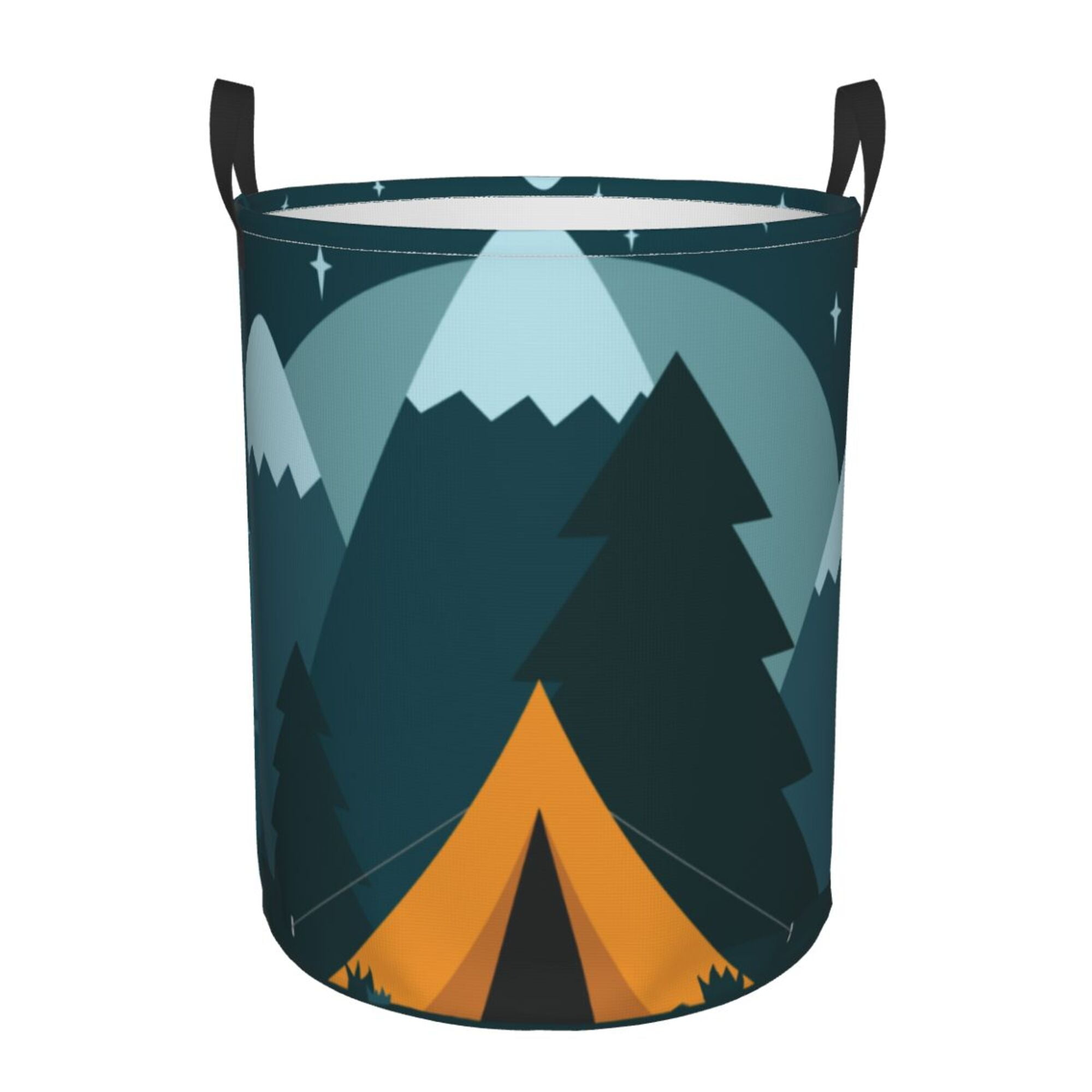 TEQUAN Waterproof Laundry Hampers, Night Camping Travel Tent Pattern ...