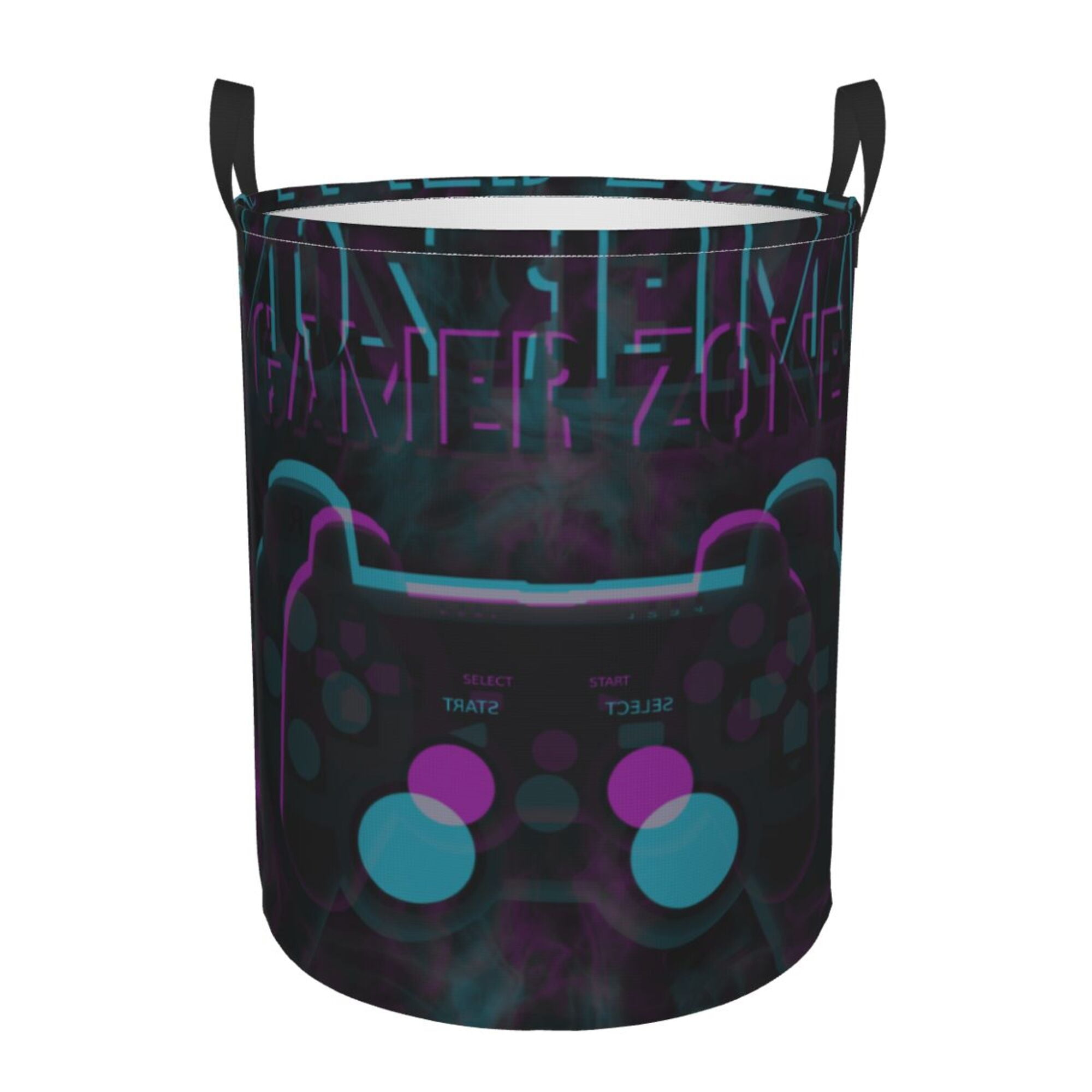 TEQUAN Waterproof Laundry Hampers, Purple Gamer Zone Game Controller ...