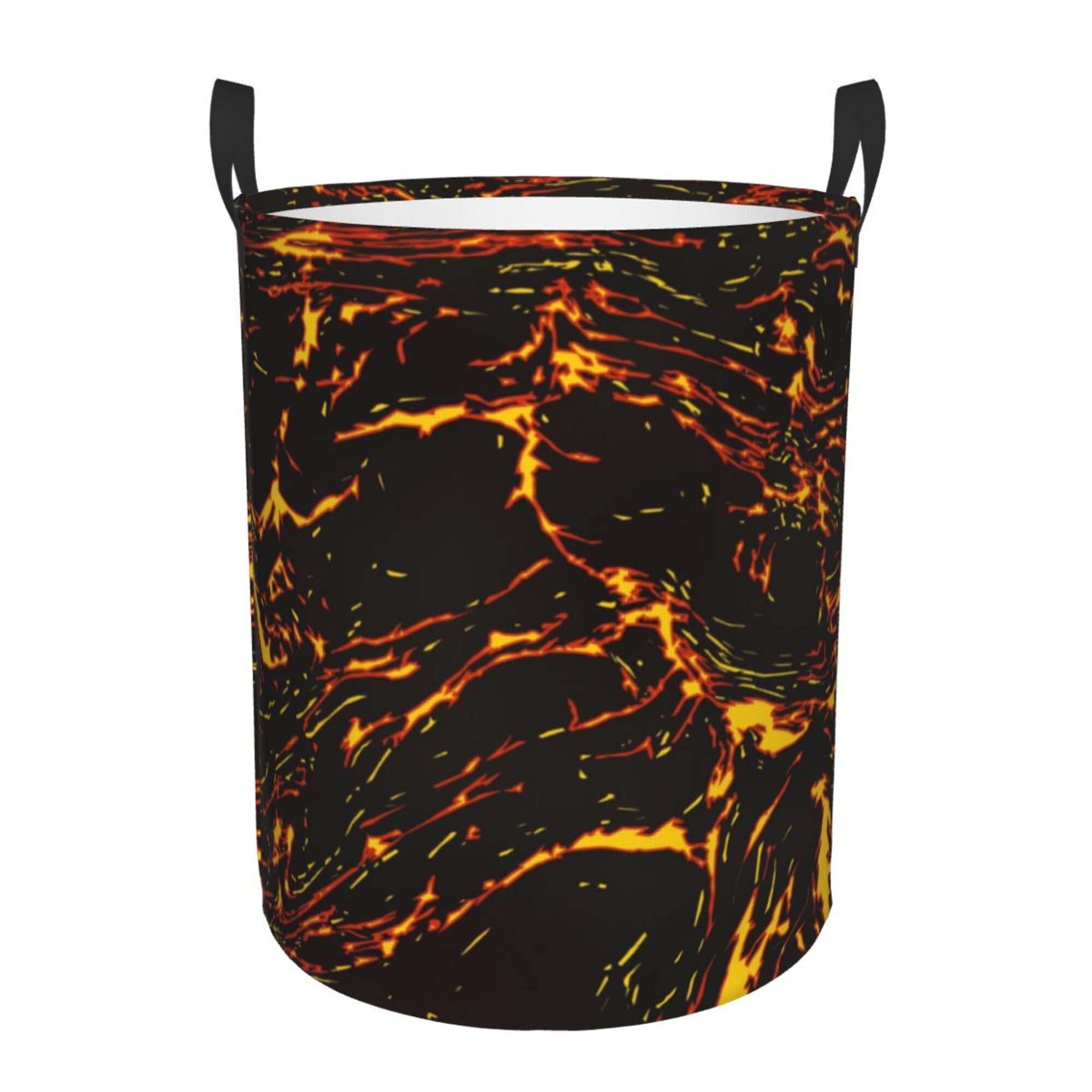 TEQUAN Waterproof Laundry Hampers, Red Yellow Lava Texture Pattern ...