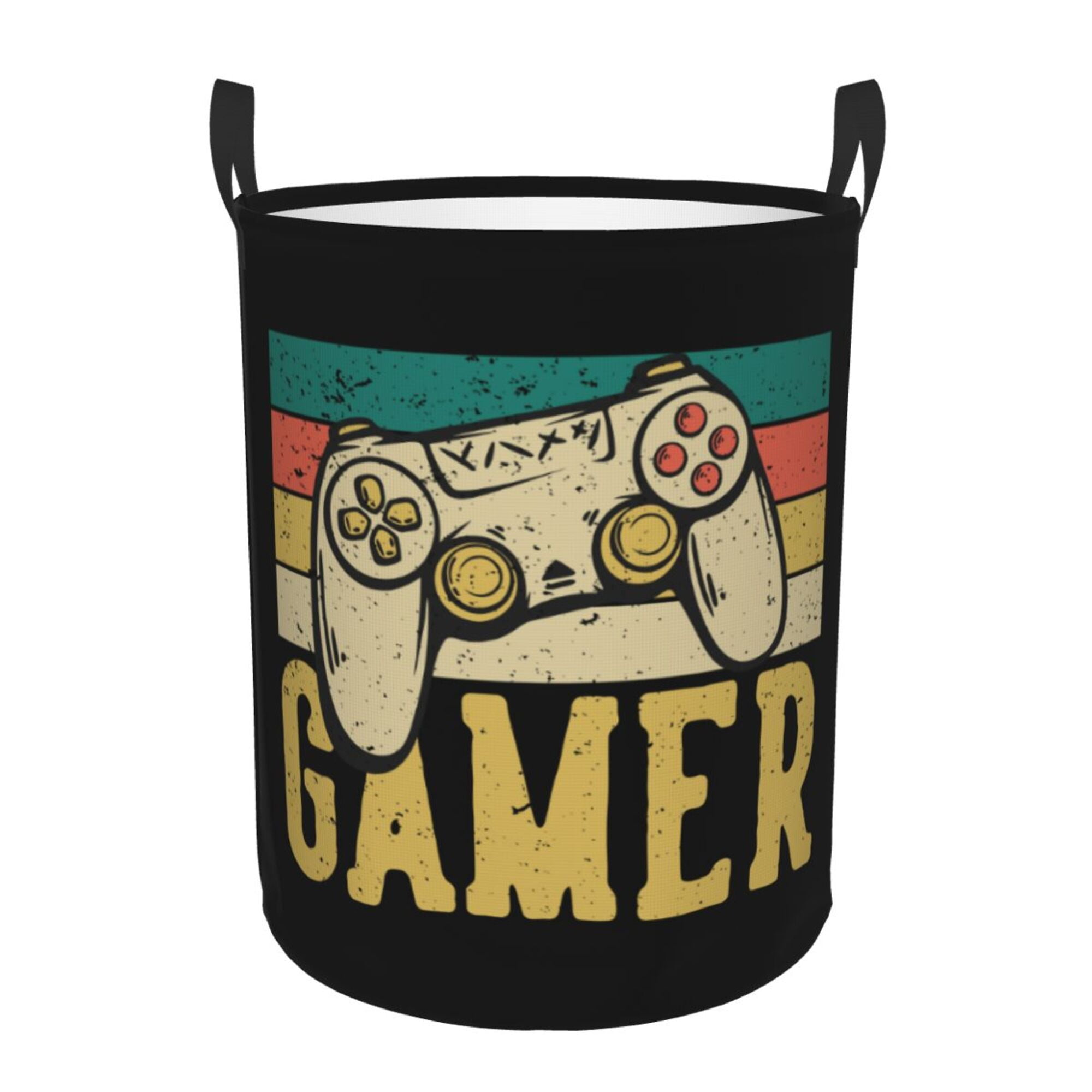 TEQUAN Waterproof Laundry Hampers, Retro Game Controller Gamer Pattern ...