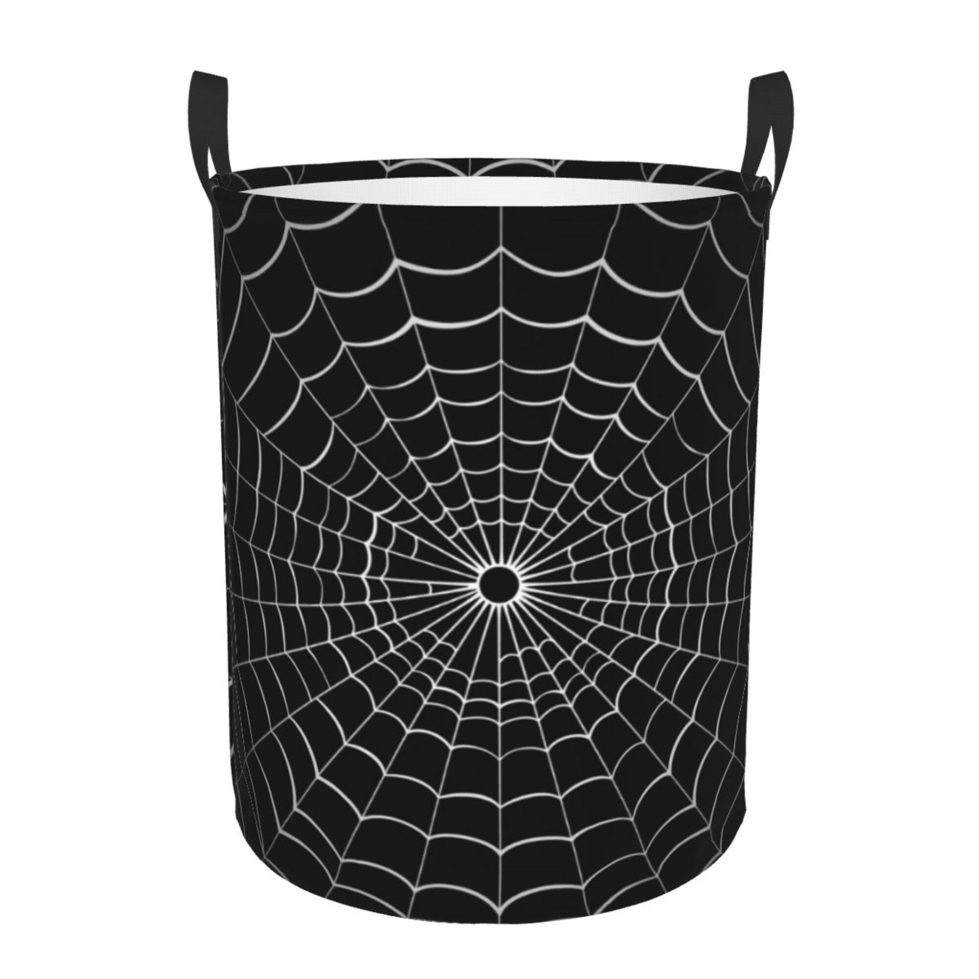 TEQUAN Waterproof Laundry Hampers, Spider Web Black Cobweb Pattern ...