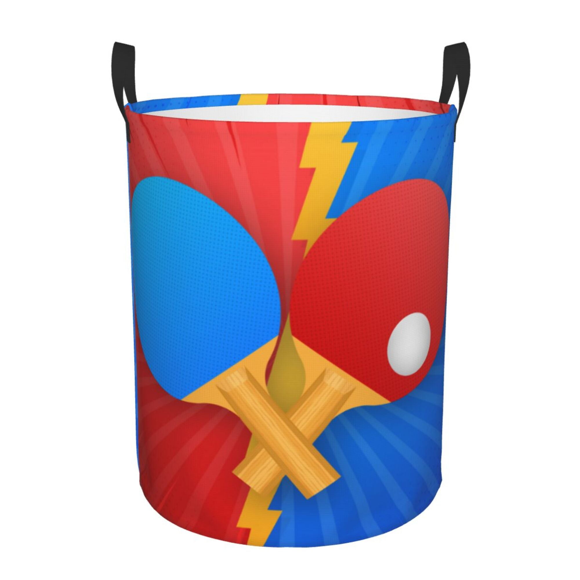 TEQUAN Waterproof Laundry Hampers, Table Tennis Rackets Pattern Clothes ...