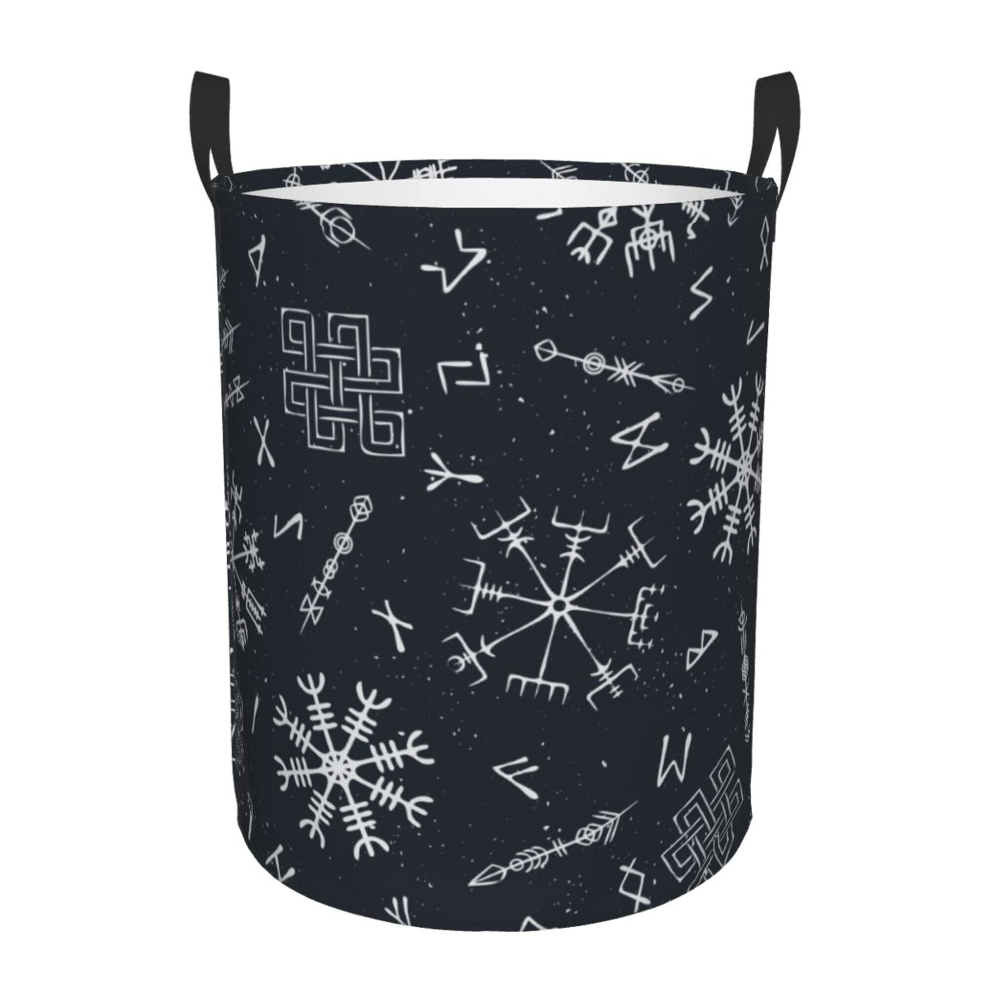 TEQUAN Waterproof Laundry Hampers, Viking Runes Occult Symbols Pattern ...