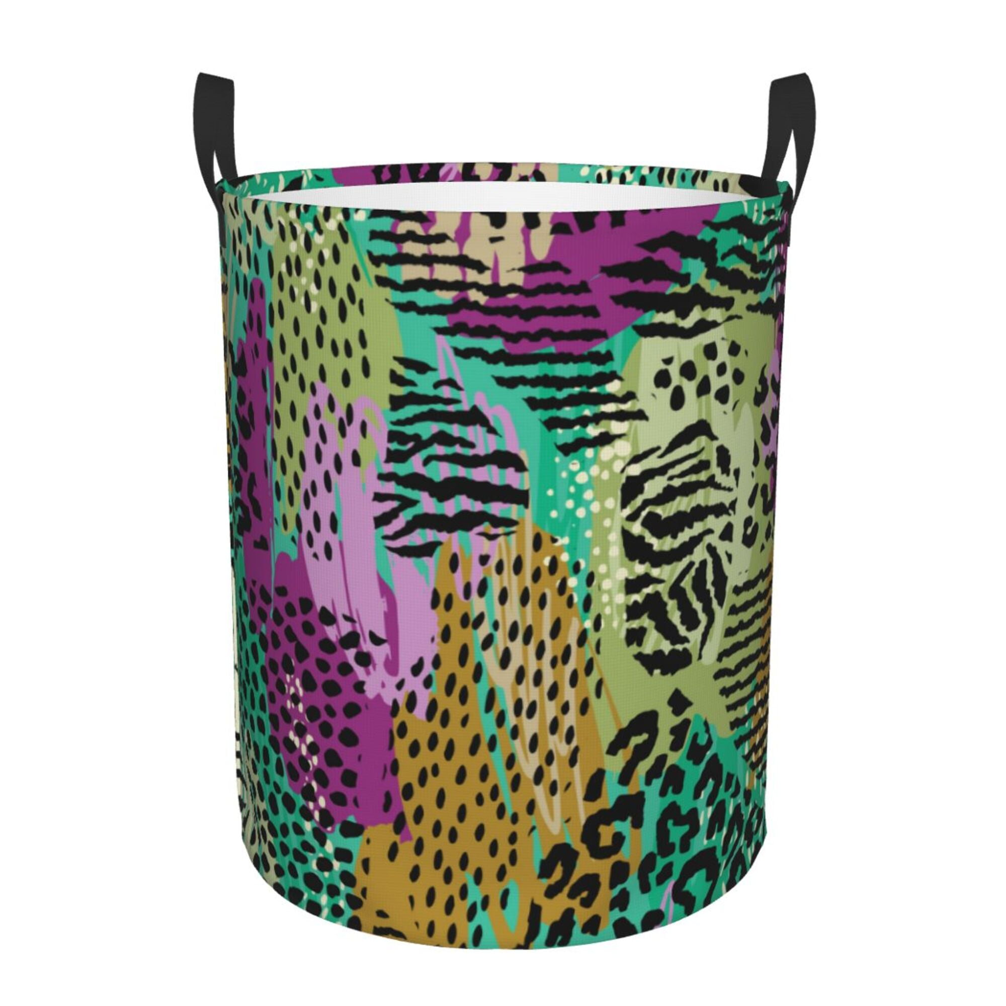 TEQUAN Waterproof Laundry Hampers, Vintage Abstract Zebra Animal ...