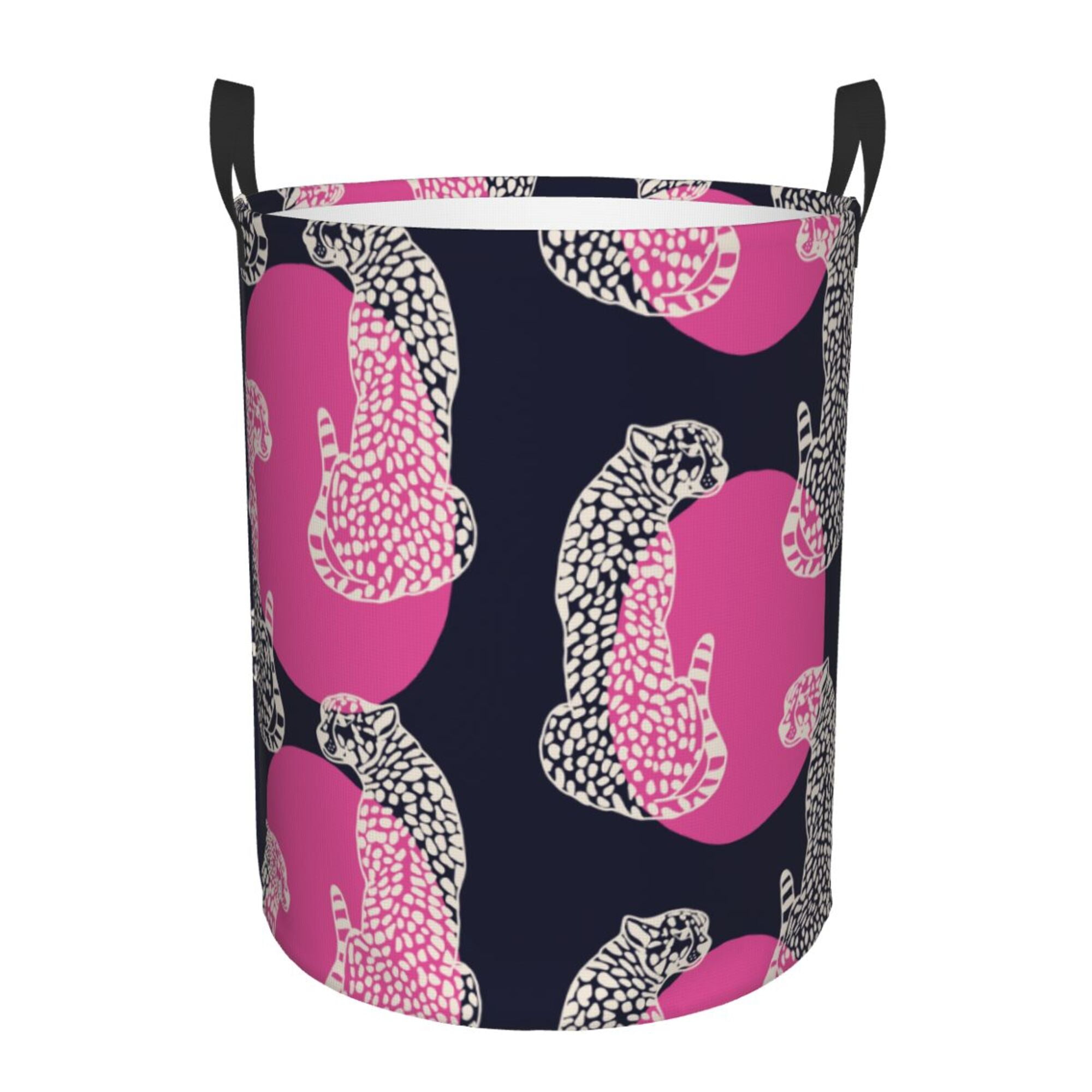 TEQUAN Waterproof Laundry Hampers, Vintage Animal Print Leopard Pattern ...