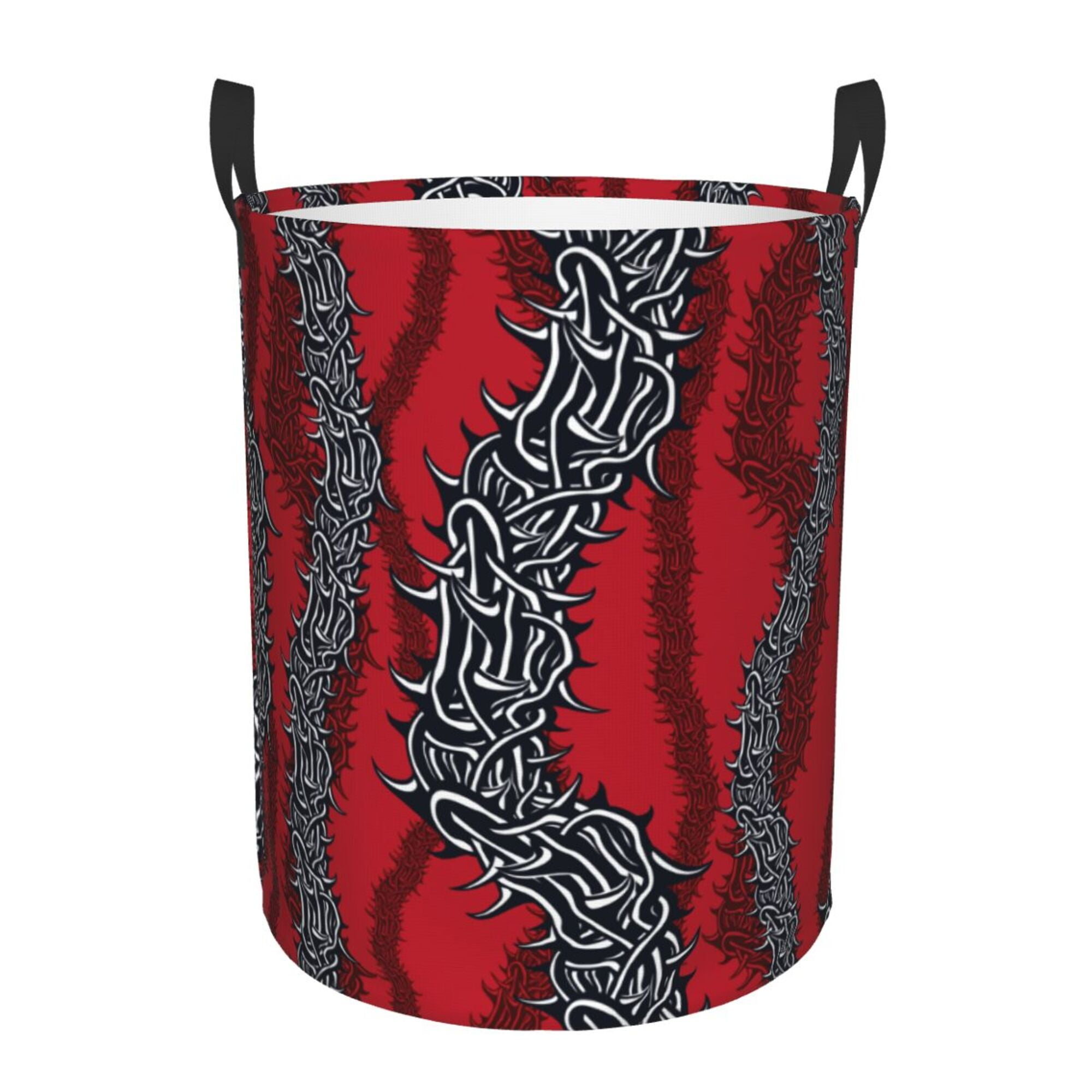 TEQUAN Waterproof Laundry Hampers, Vintage Red Branches Texture Pattern ...