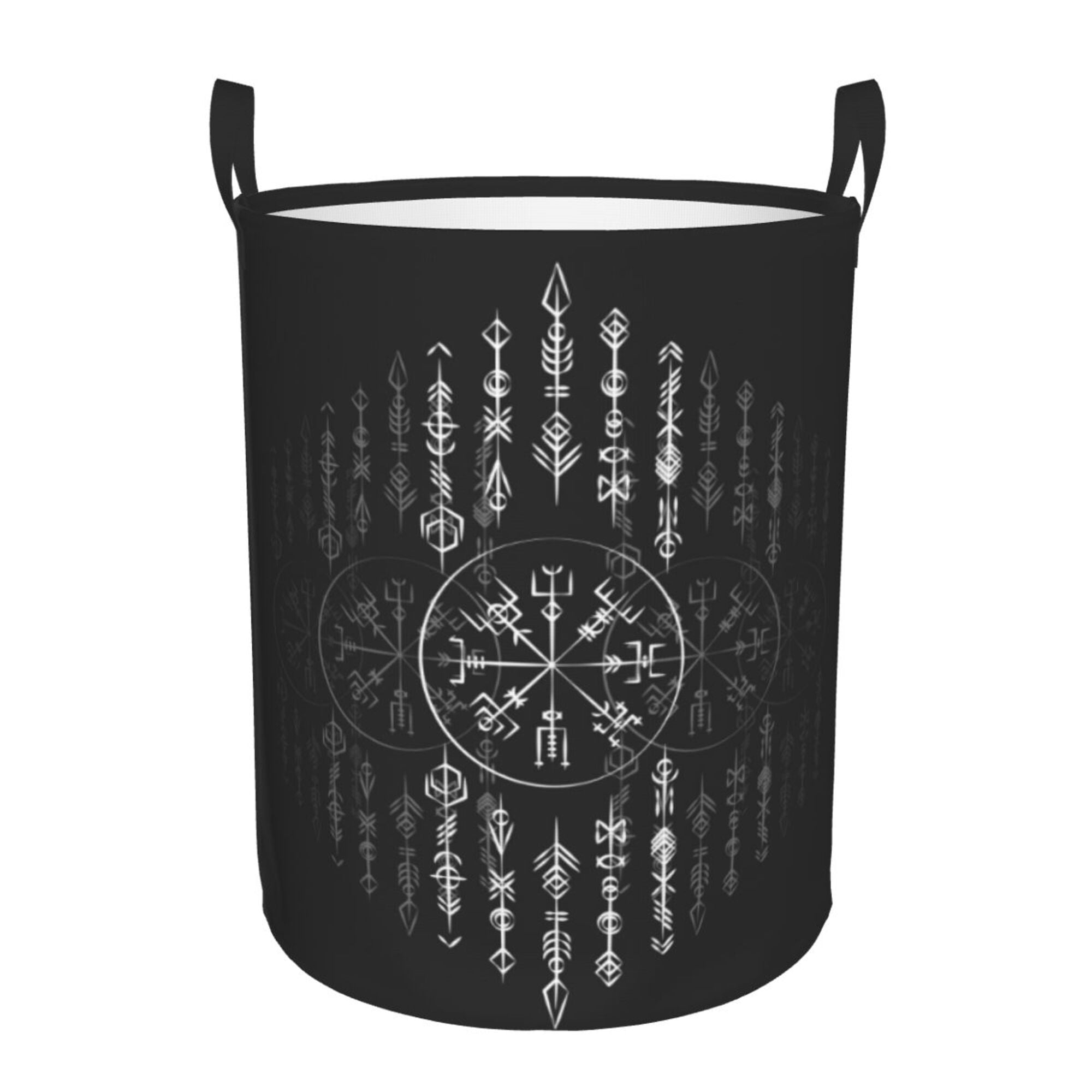 TEQUAN Waterproof Laundry Hampers, Vintage Viking Rune Pattern Clothes ...