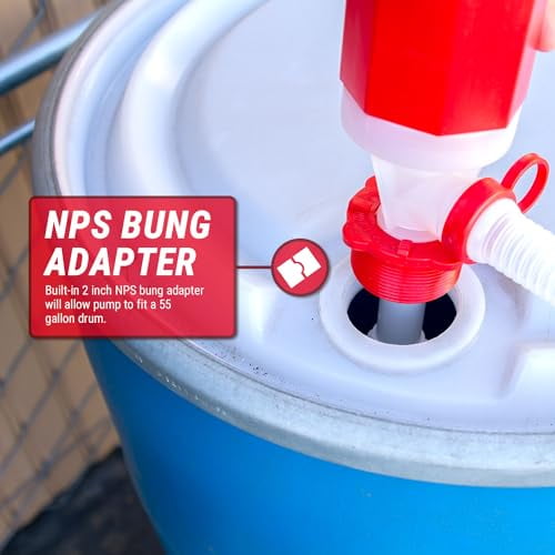 TERA PUMP Drum Barrel Pump - Heavy Duty BPA-Free for Emergency ...