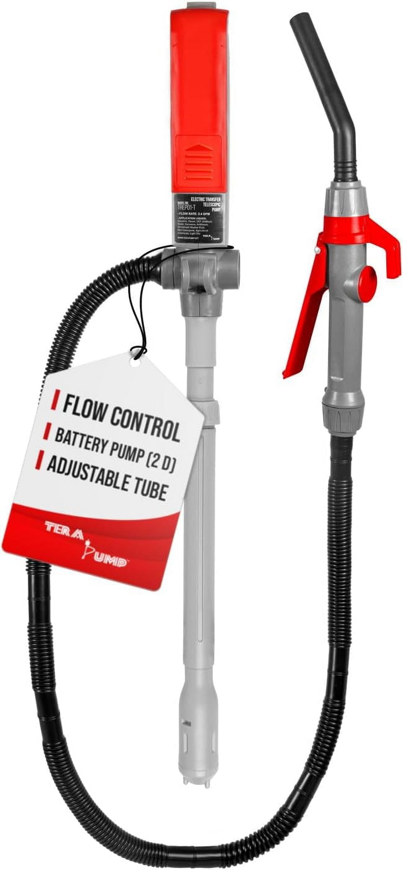 TERA PUMP Portable Battery Powered Gas Transfer Pump (2.4 GAL/MIN ...