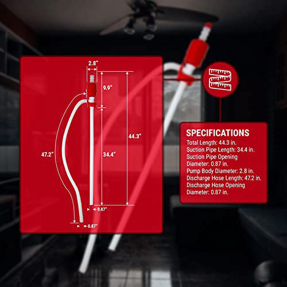 TERA PUMP TRDRUM20 Emergency BPA-Free Drinking Water Drum Siphon Pump ...