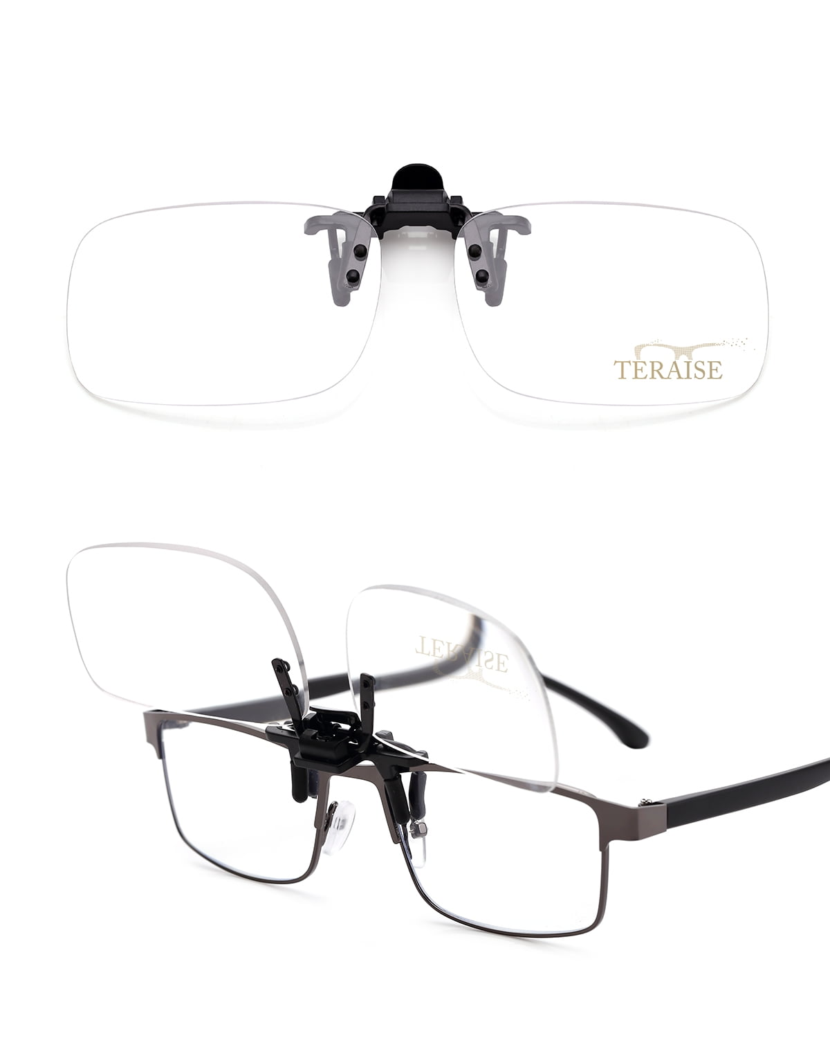 TERAISE Reading Glasses Clip On Magnifiers for Eyeglasses, Blue Light ...