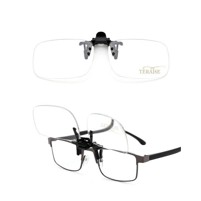 TERAISE Reading Glasses Clip On Magnifiers for Eyeglasses, Blue Light ...