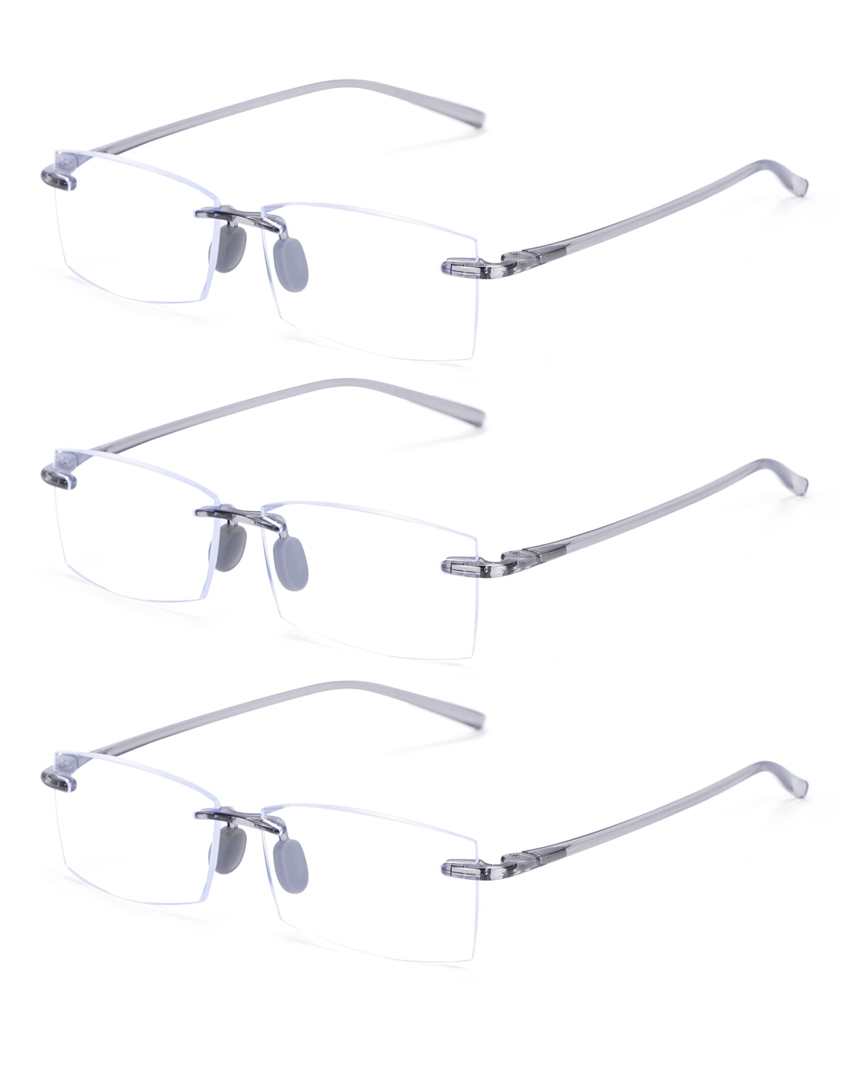 TERAISE Rimless Reading Glasses Comfortable Lightweight Frameless ...