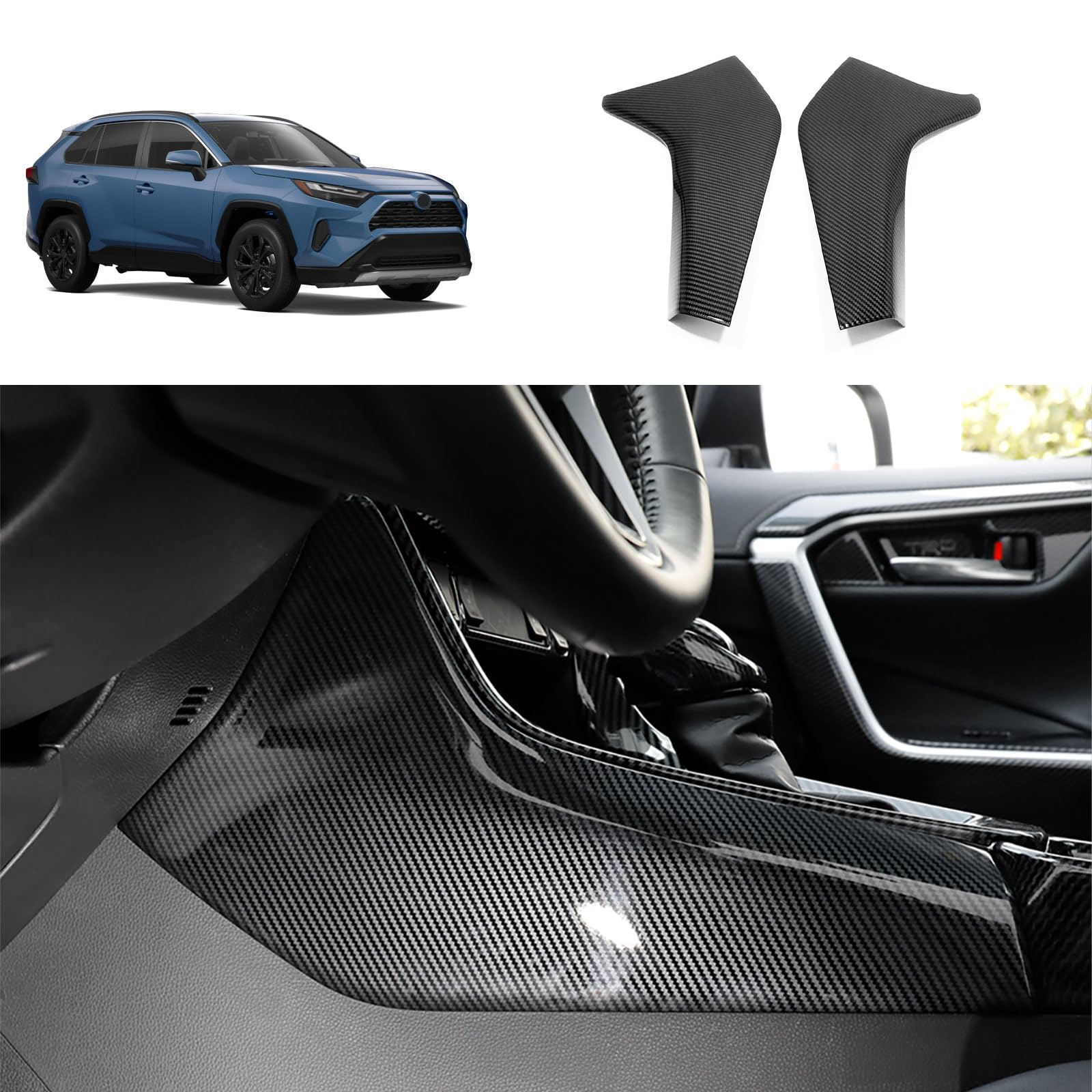 TERDARAY Gear Shift Side Cover Compatible with Toyota RAV4 2024 2023 ...